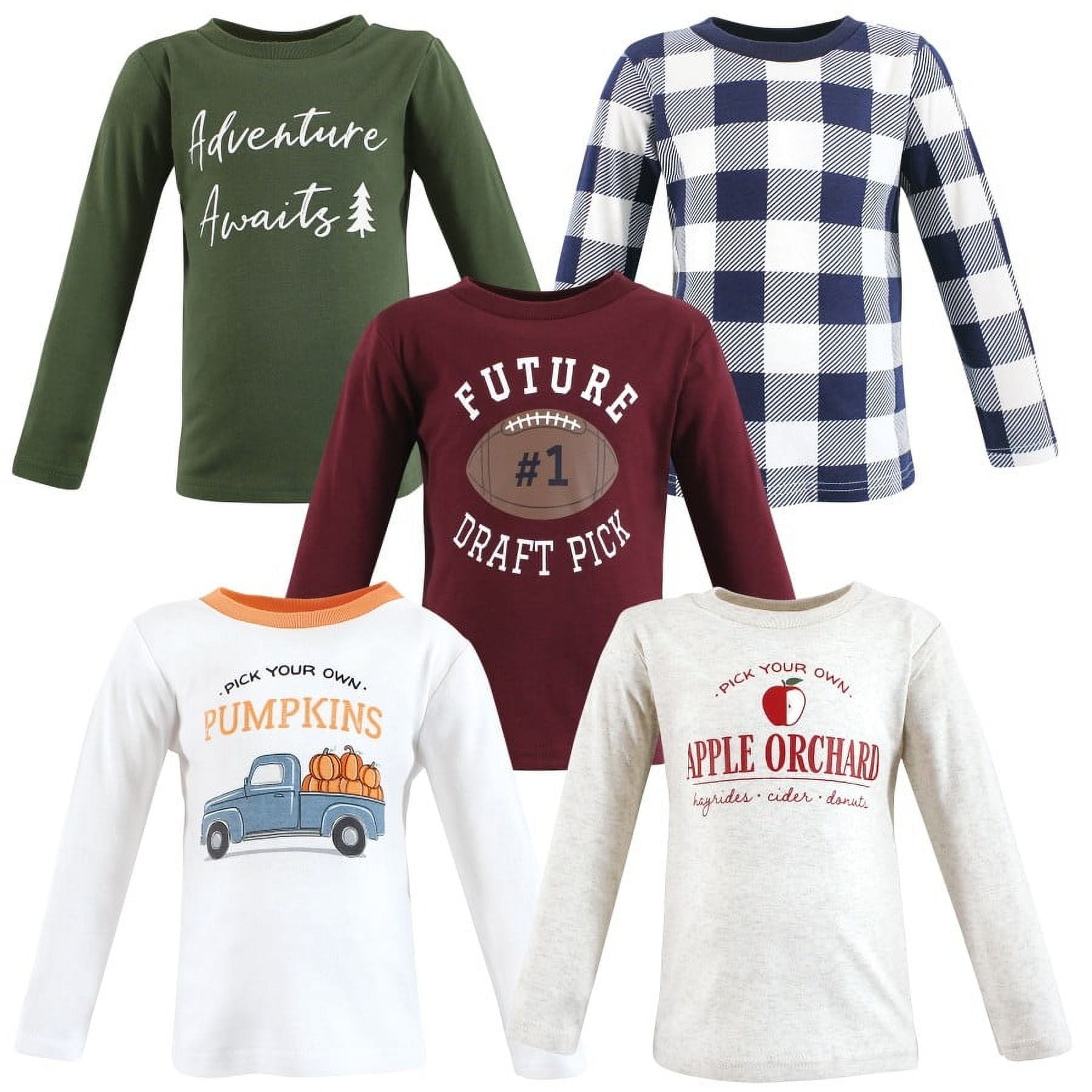 Hudson Baby Infant and Toddler Boy Long Sleeve T-Shirts, Fall ...