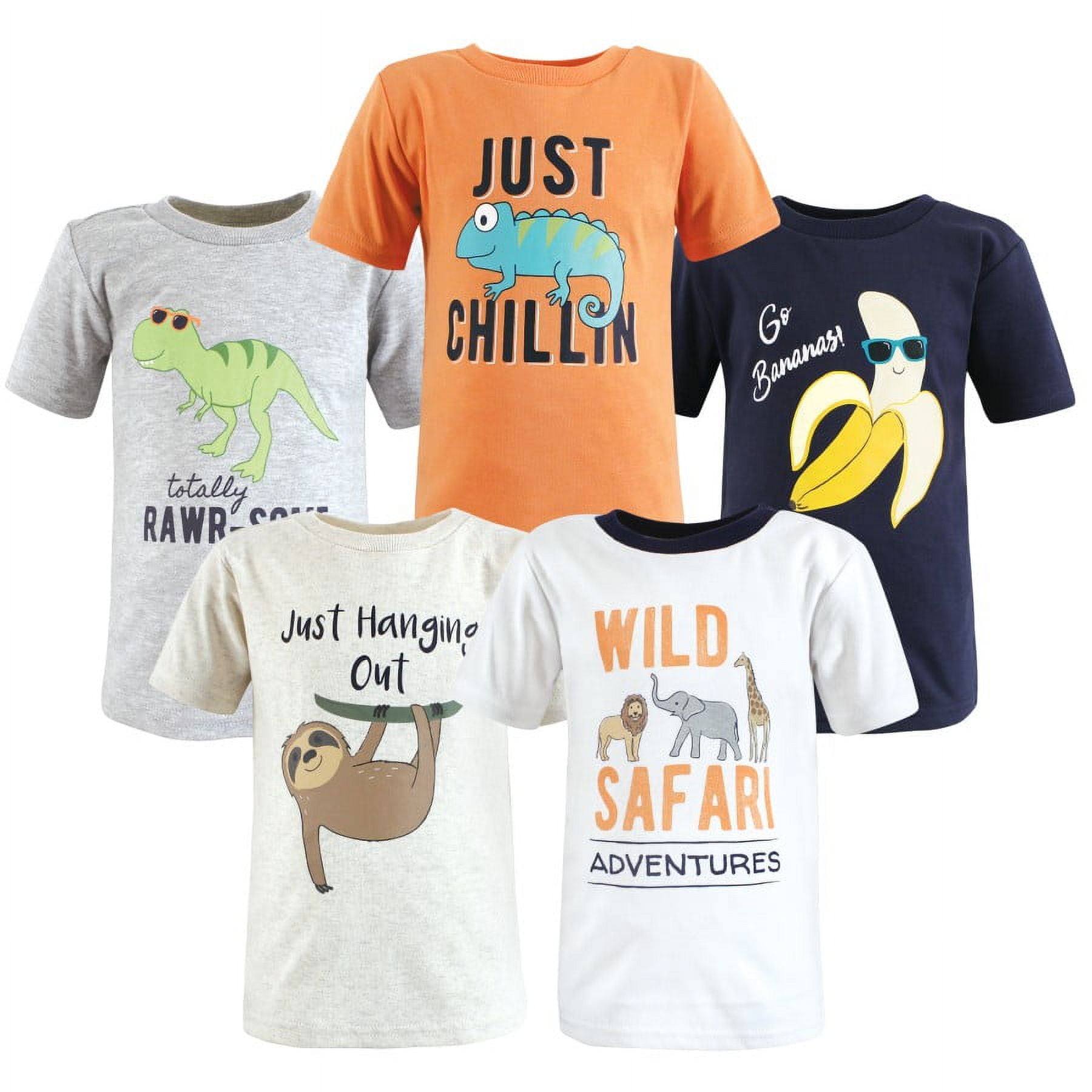 Hudson Baby Infant and Toddler Boy Short Sleeve T-Shirts, Cool Safari ...