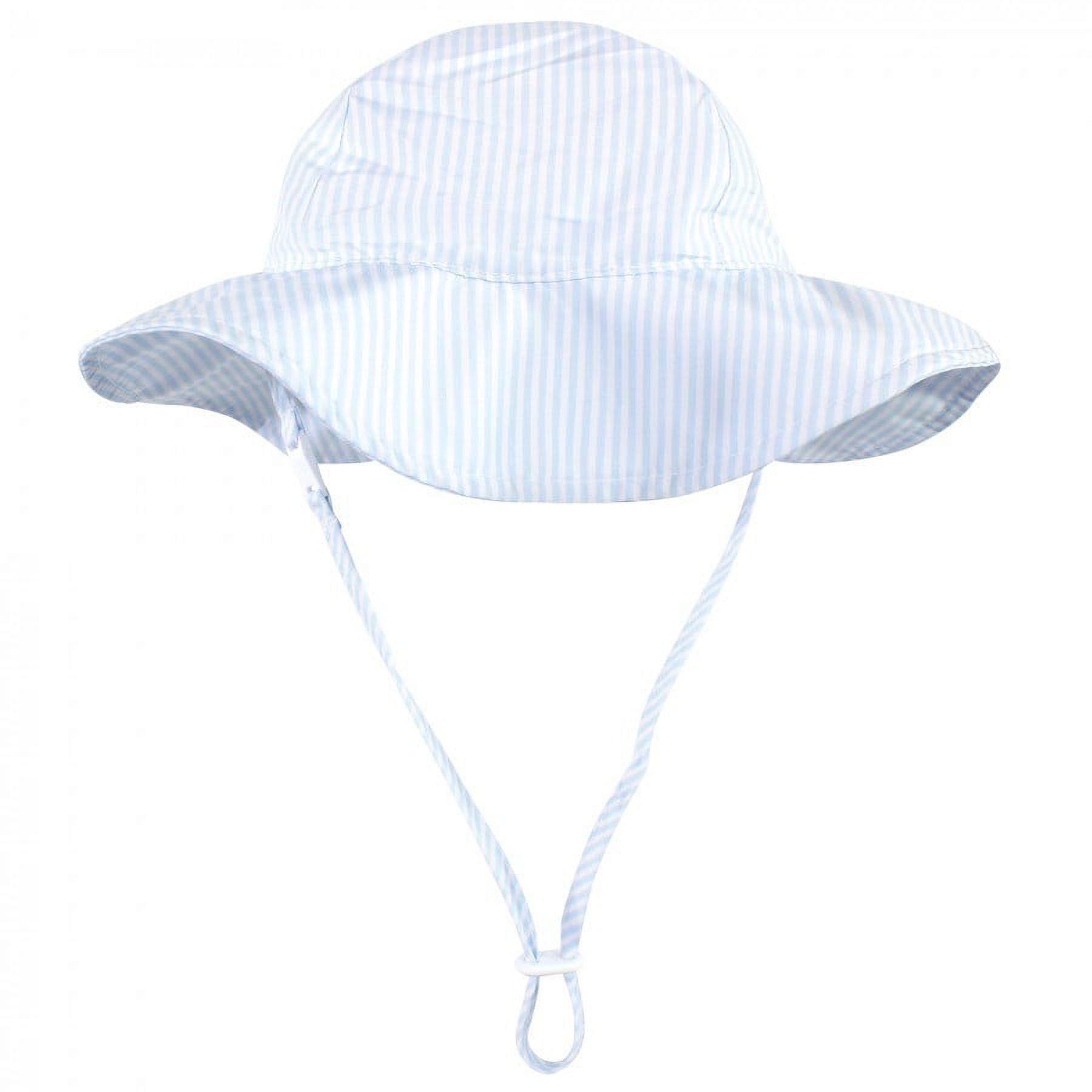 Hudson Baby Infant and Toddler Boy Sun Protection Hat, Blue White ...