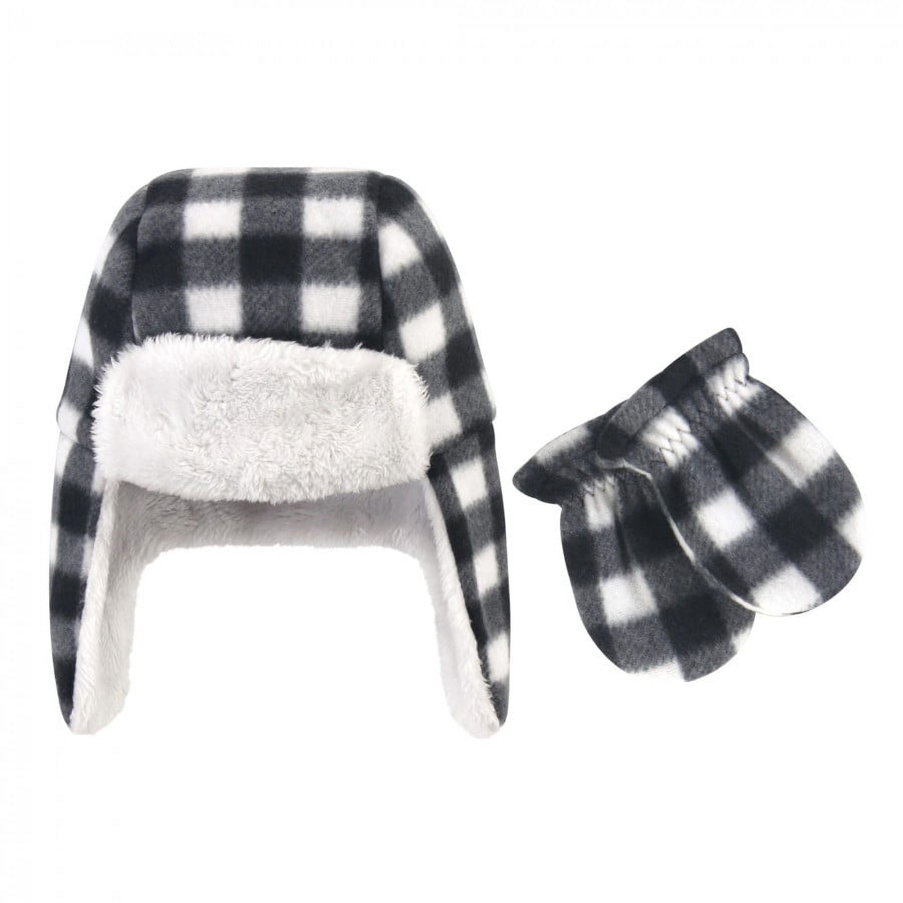 Hudson Baby Infant and Toddler Fleece Trapper Hat and Mitten 2pc Set ...