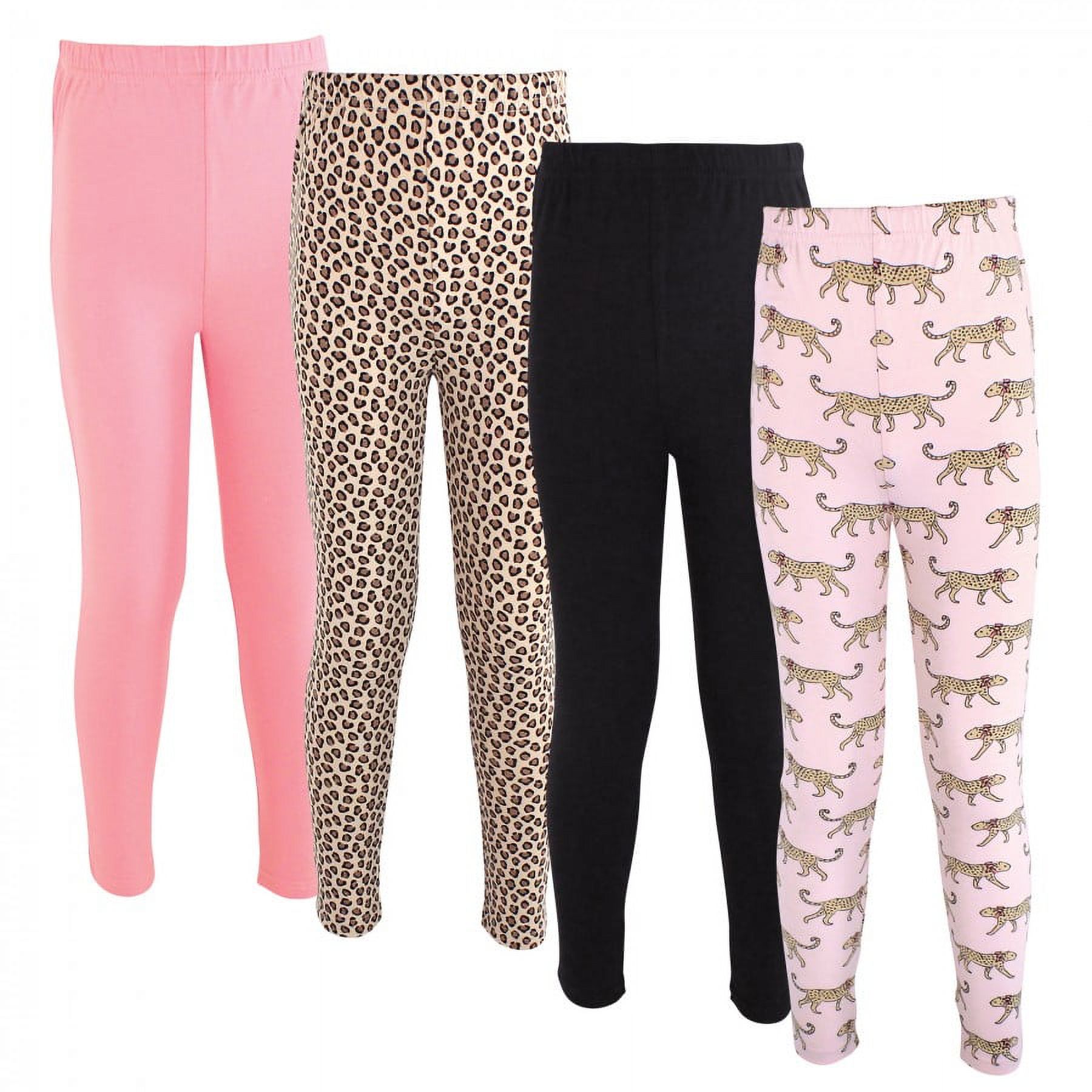 Hudson Baby Infant and Toddler Girl Cotton Leggings 4pk, Cheetah, 12-18 ...
