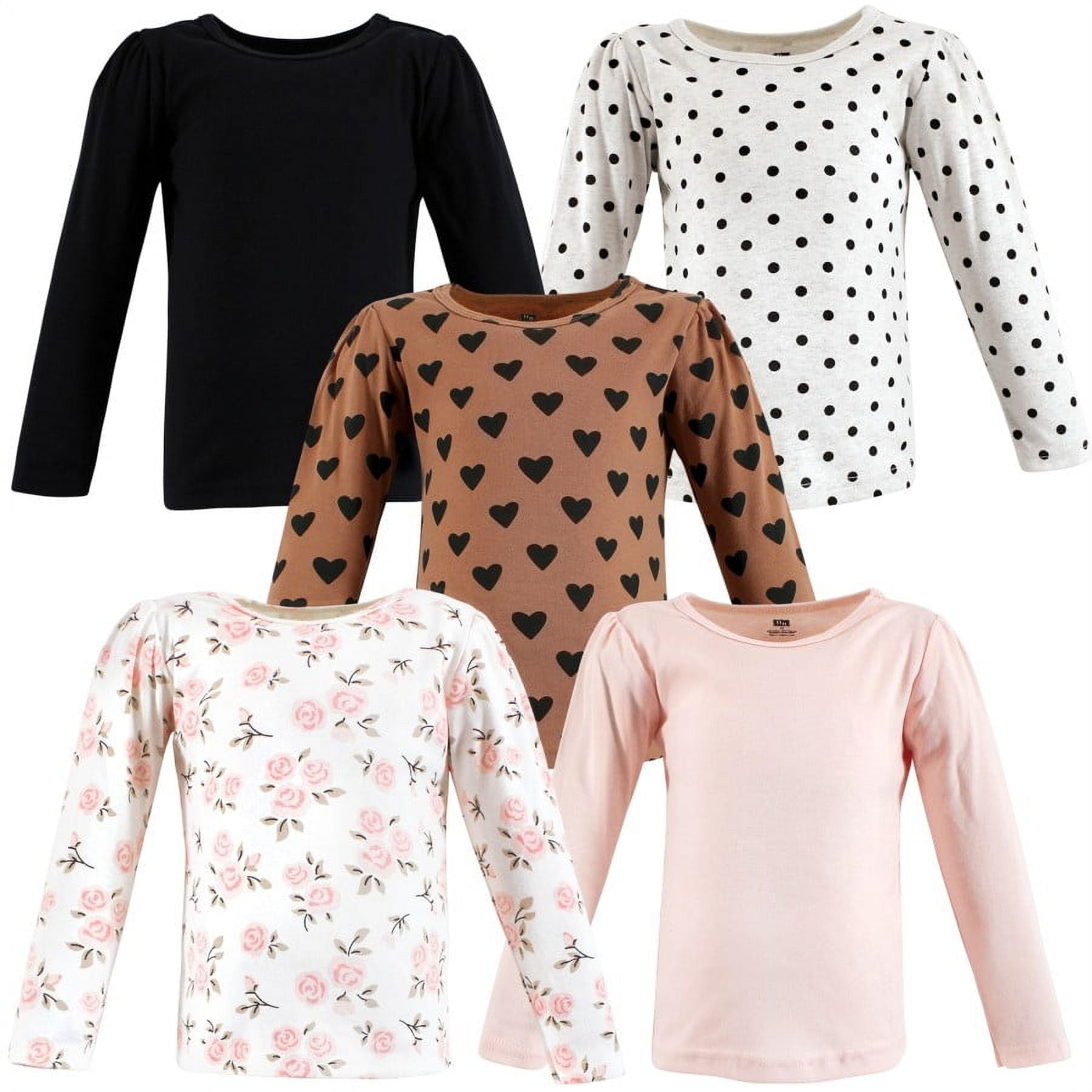 Hudson Baby Infant and Toddler Girl Long Sleeve T-Shirts, Cinnamon Pink ...