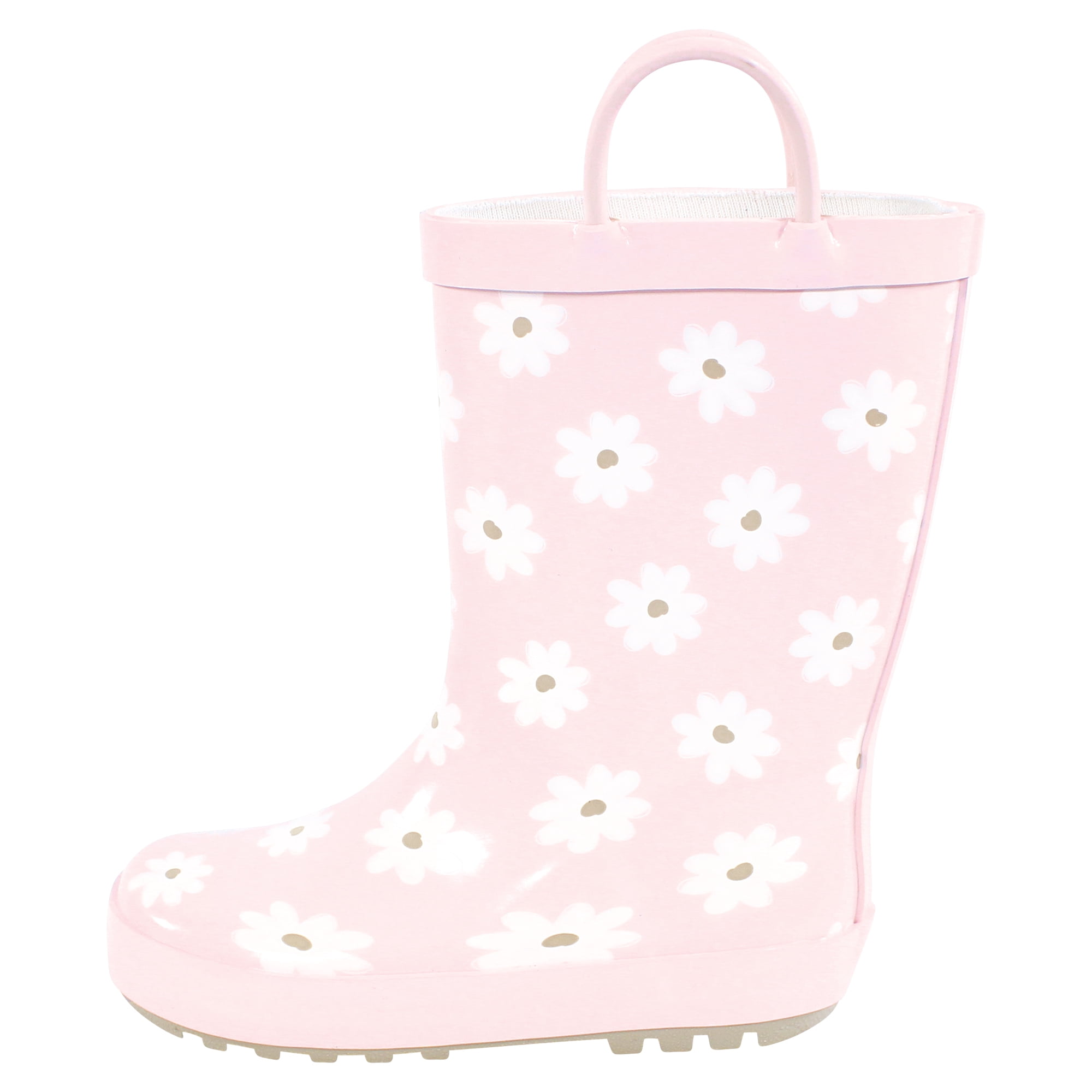 Hudson Baby Infant and Toddler Girls Rain Boots, Dusty Pink Flower, 11 ...