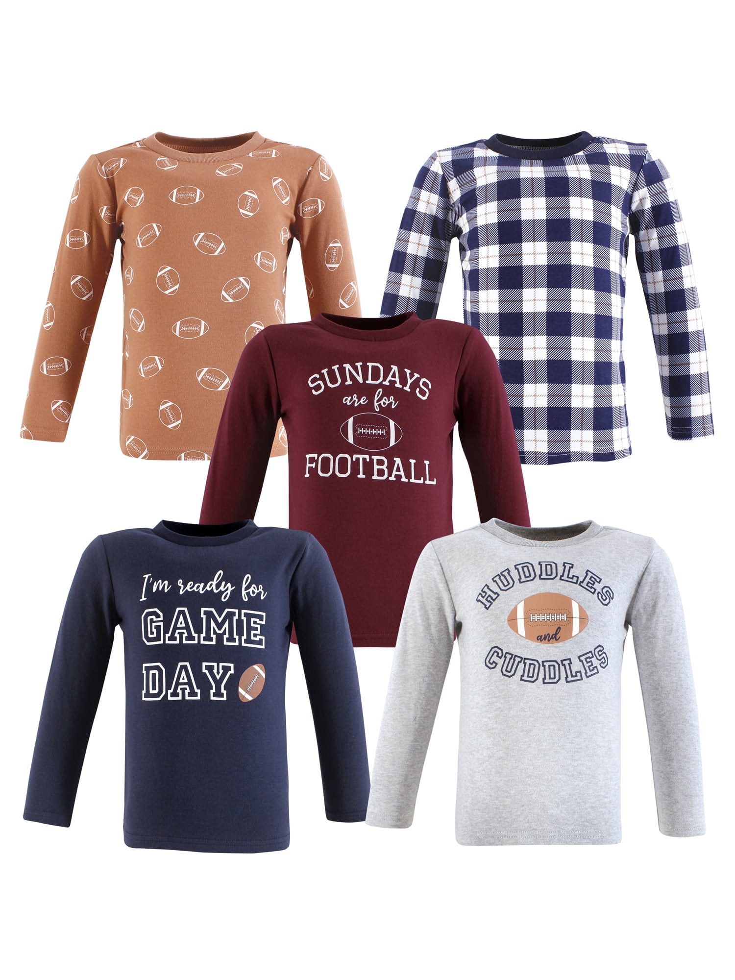 Hudson Baby Long Sleeve Tees, 5-Pack, 12 Months- 5T - Walmart.com