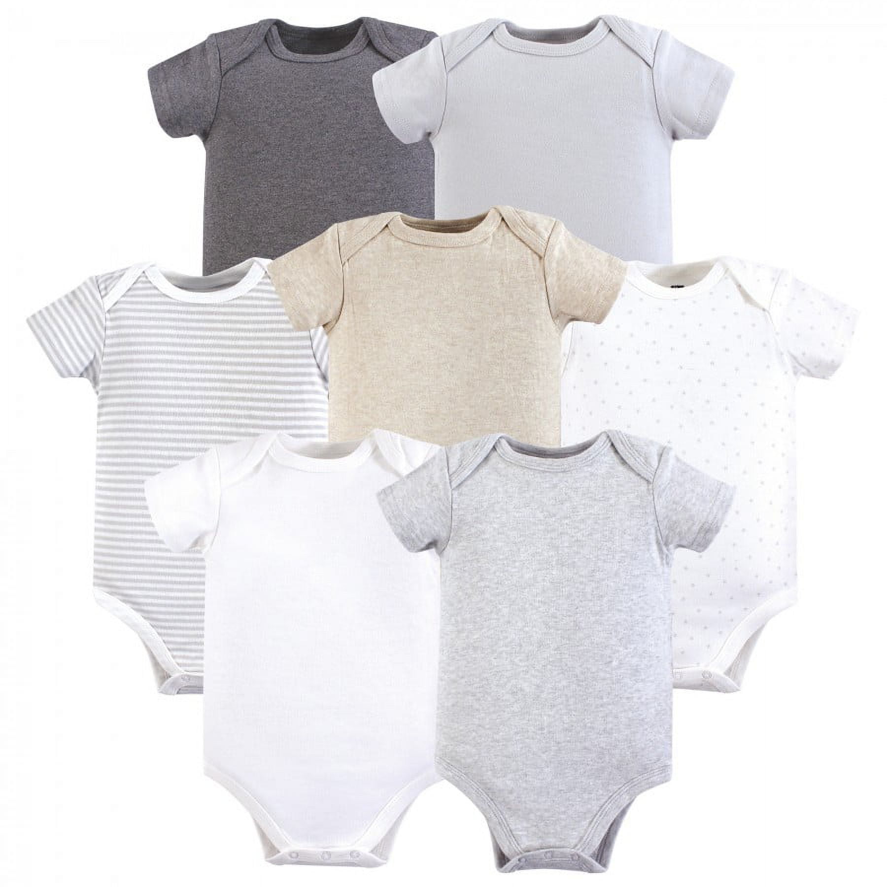 Hudson Baby Short Sleeve Bodysuits, 7-Pack, Newborn- 24 Months ...