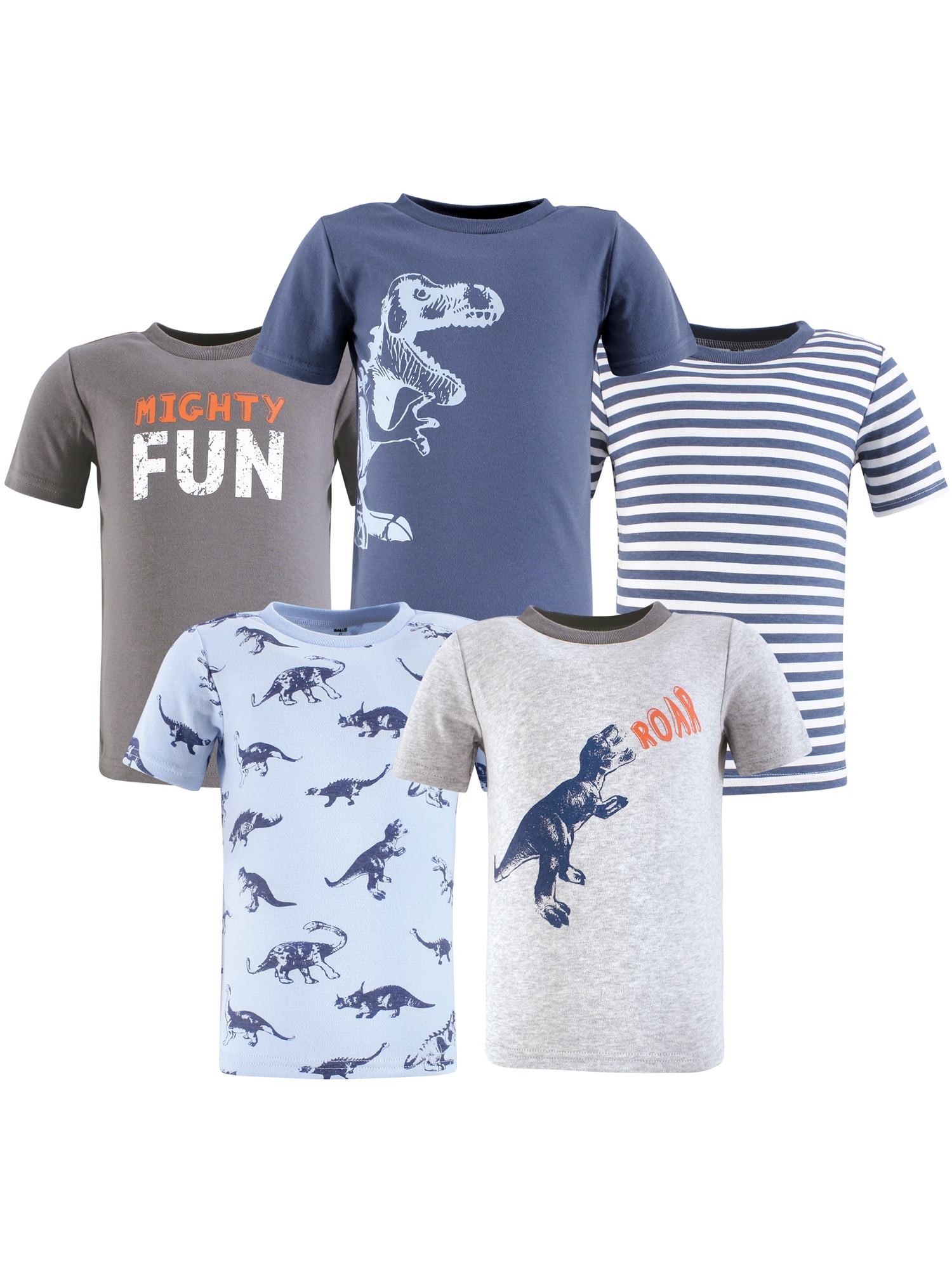 Hudson Baby Short Sleeve Tees, 5-Pack, 12 Months- 5T - Walmart.com