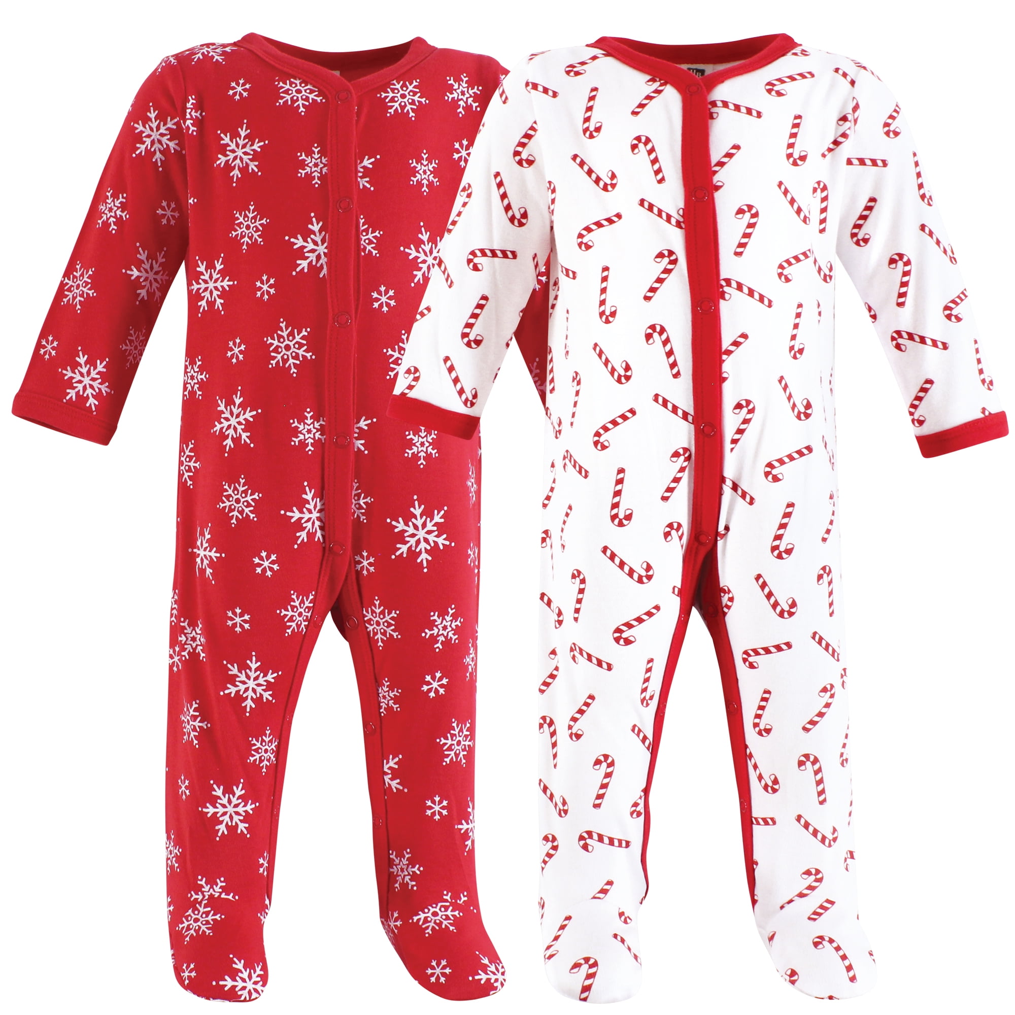 Hudson Baby Infant Sleepers Footed Onesies, 2-Pack, Newborn-9 Months ...