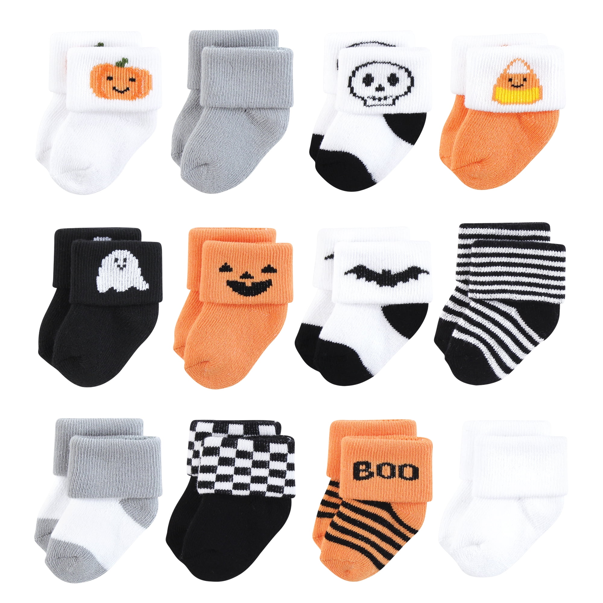 Hudson Baby Terry Socks Soft Cotton 12 Pack for 0-12 Months - Walmart.com