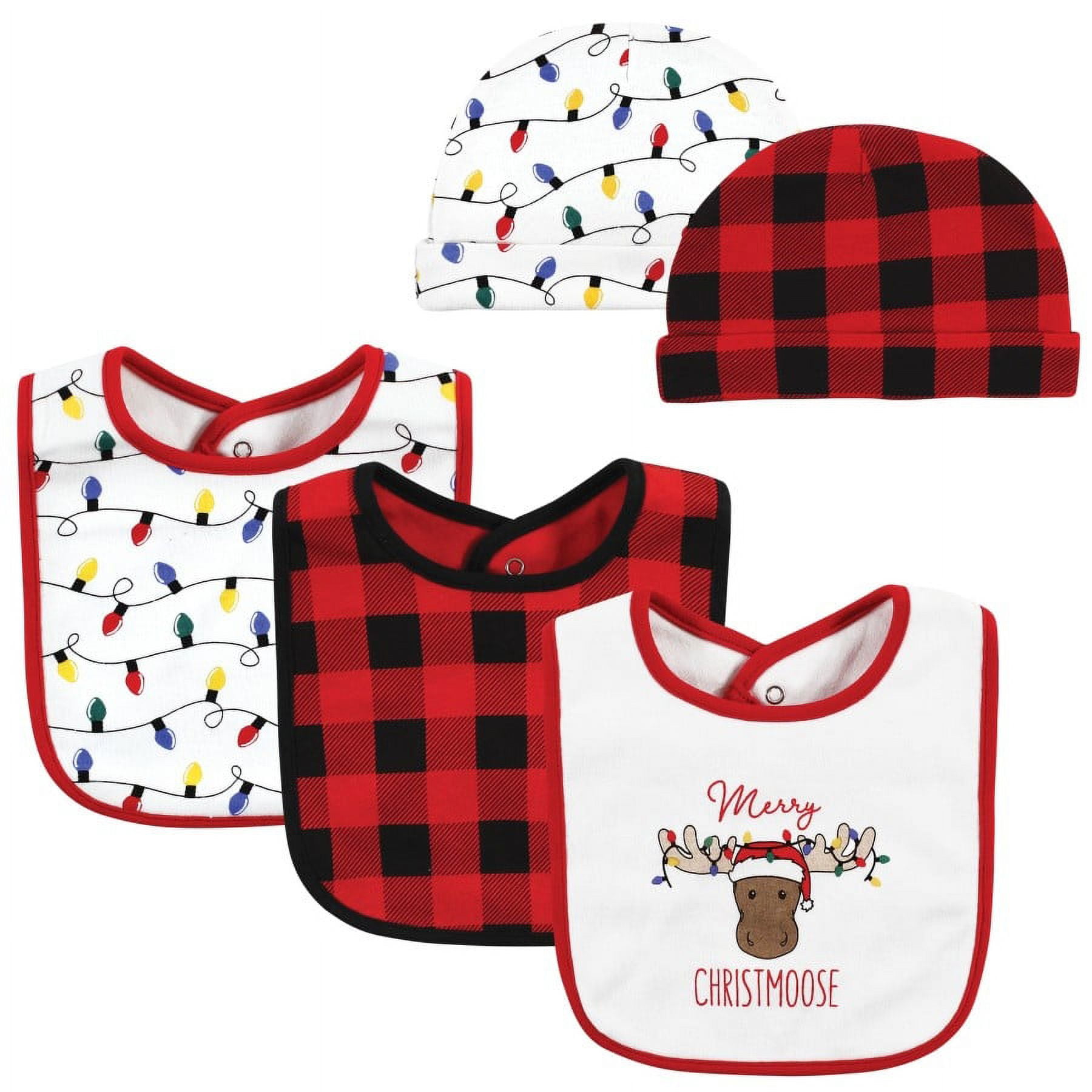 Hudson Baby Unisex Baby Cotton Bib and Headband or Caps Set ...