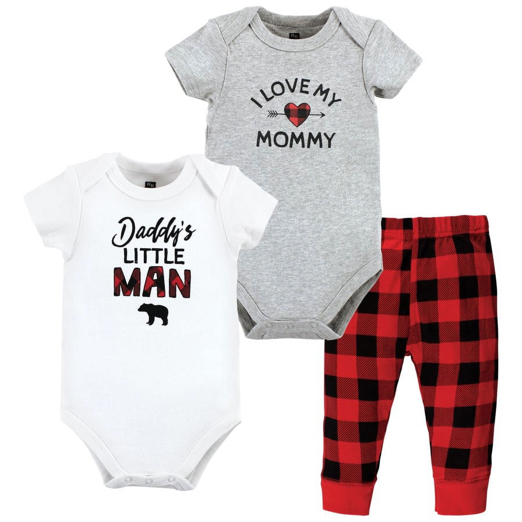 Hudson Baby Unisex Baby Cotton Bodysuit and Pant Set, Buffalo Plaid ...