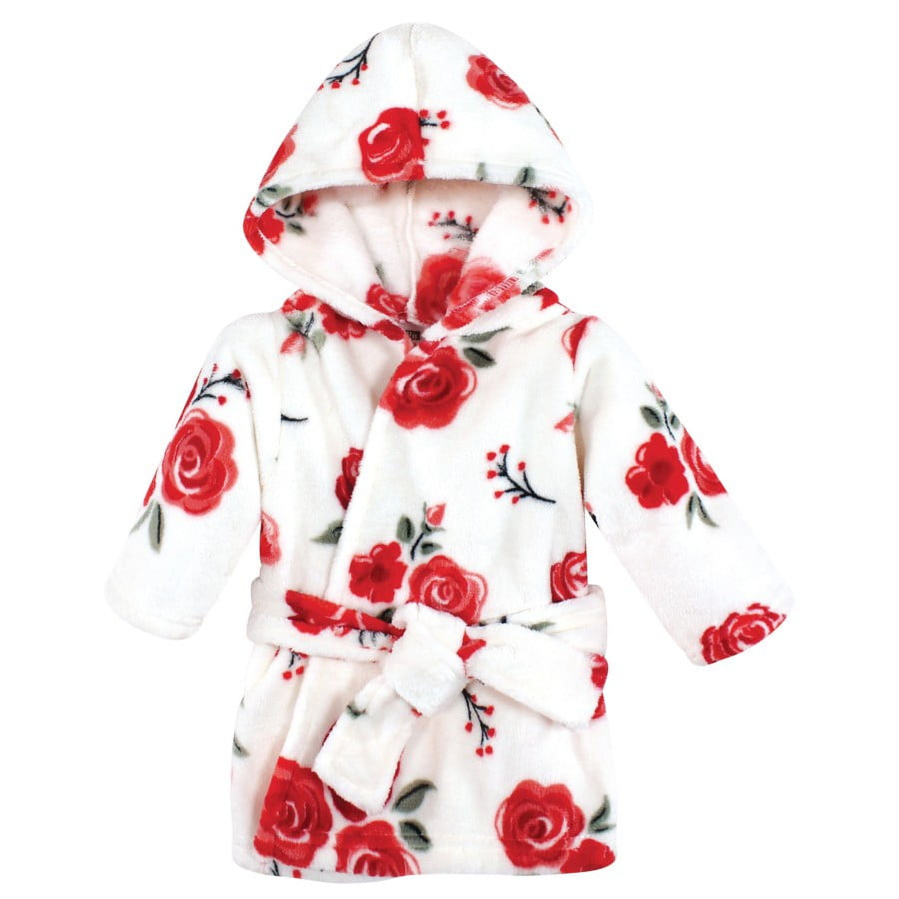 Hudson Baby Unisex Baby Plush Animal Face Bathrobe, Red Rose, 0-9 ...