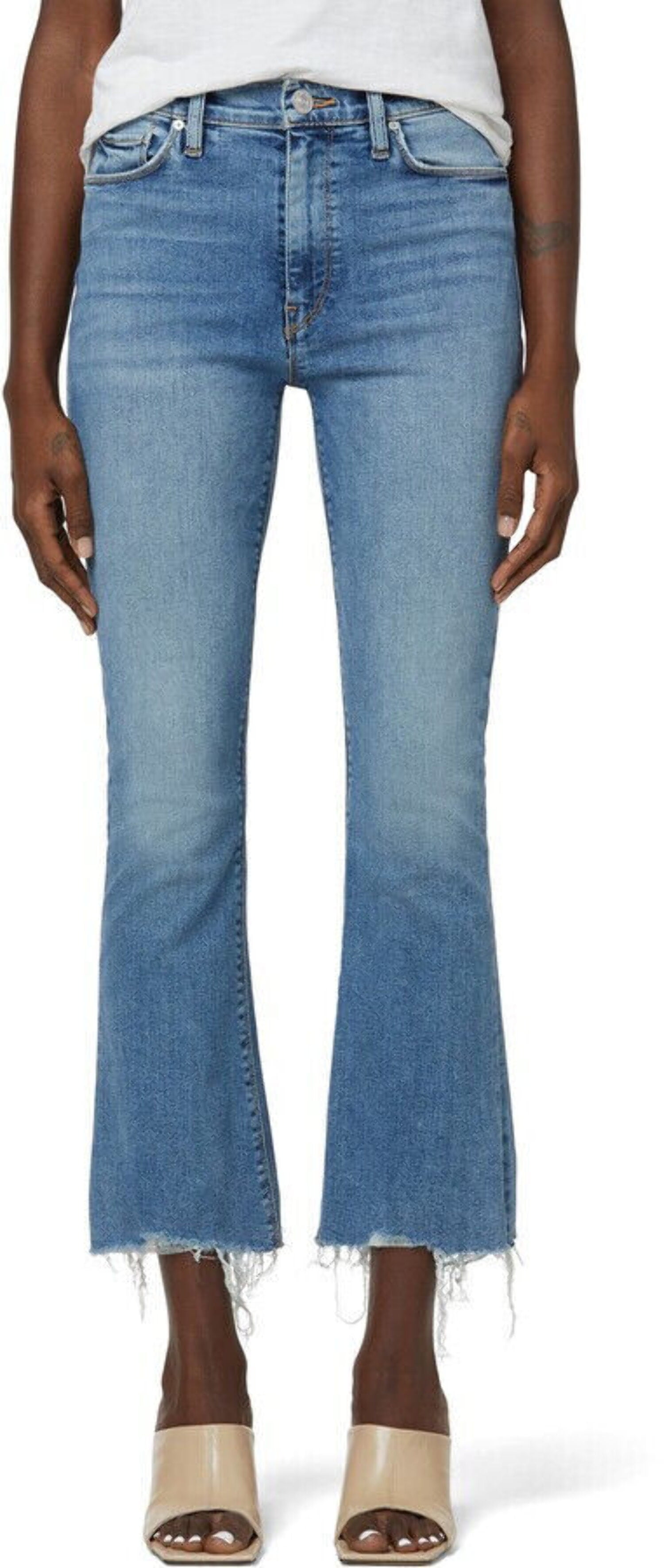 Hudson Barbara High Waist Ripped Hem Bootcut Jeans - Walmart.com
