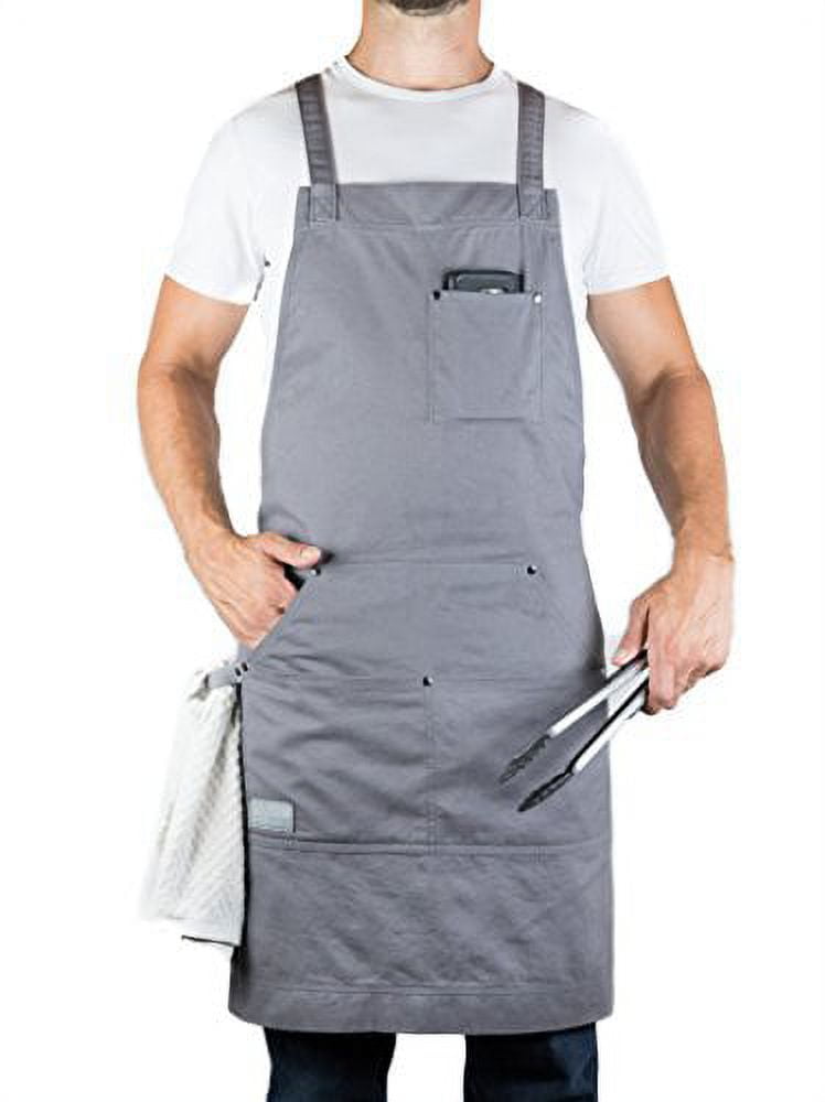 Hudson Durable Goods - Professional Grade Chef Apron for Kitchen, BBQ ...