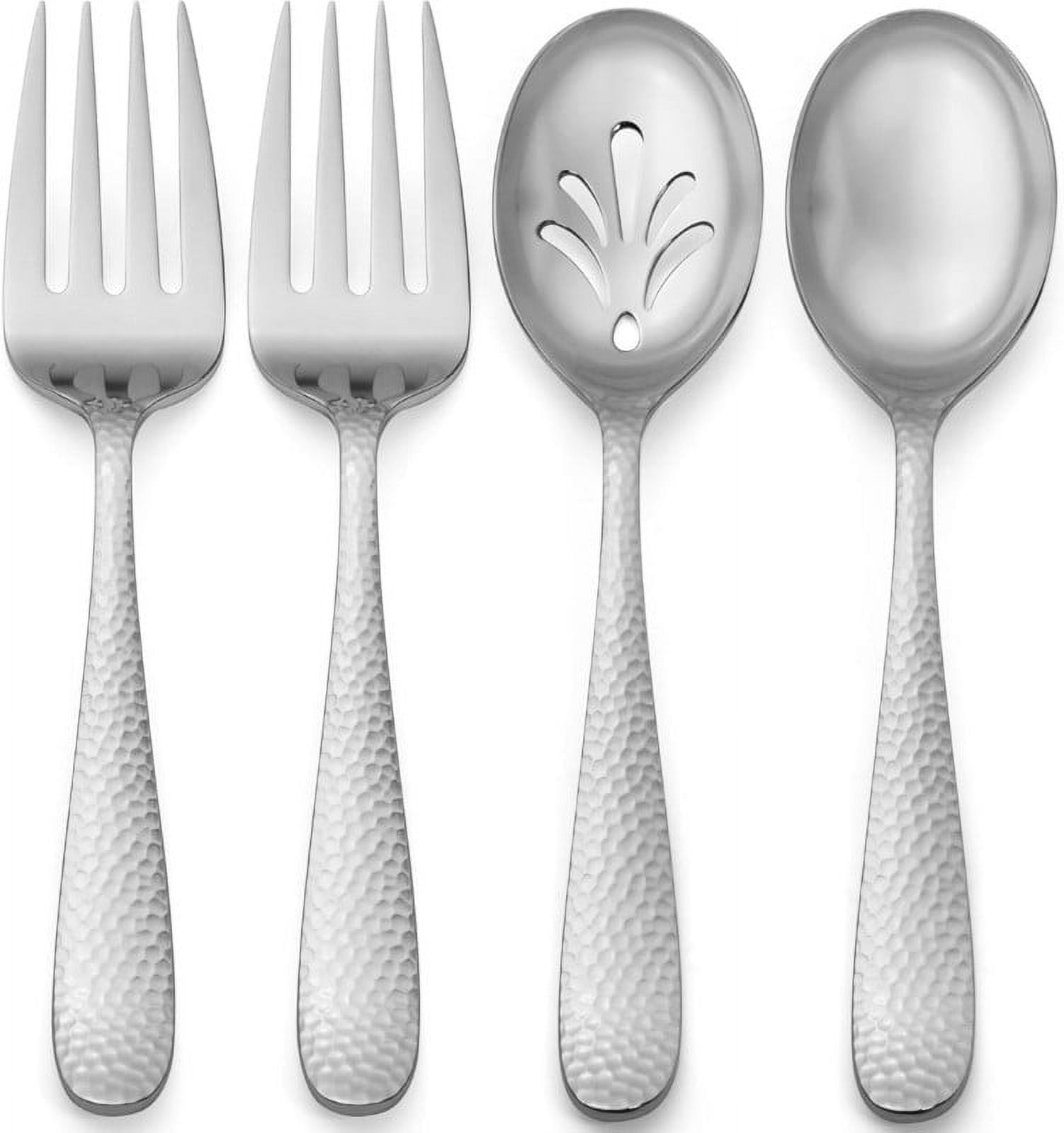 Hudson Essentials 9-Piece Bergamo Hammered 18/10 Stainless Steel ...