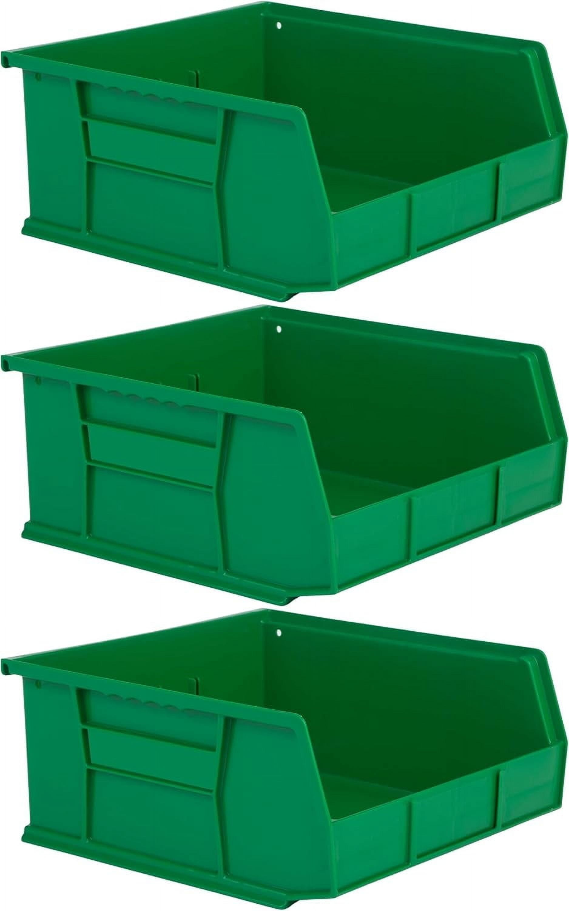 Hudson Exchange 11" x 11" x 5" (3 Pack) Plastic Stackable Storage Bin ...