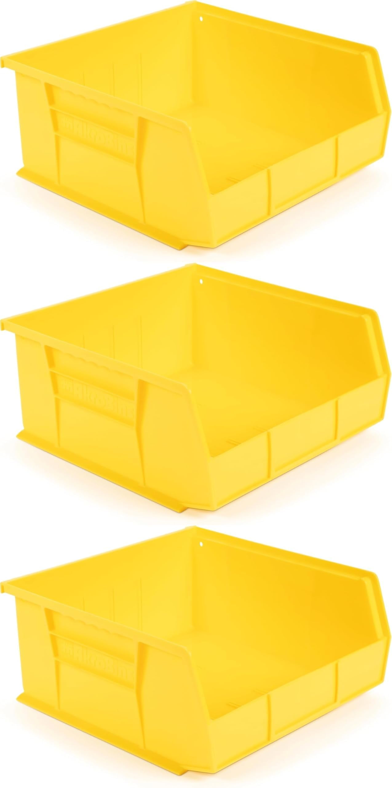 Hudson Exchange 11" x 11" x 5" (3 Pack) Plastic Stackable Storage Bin ...