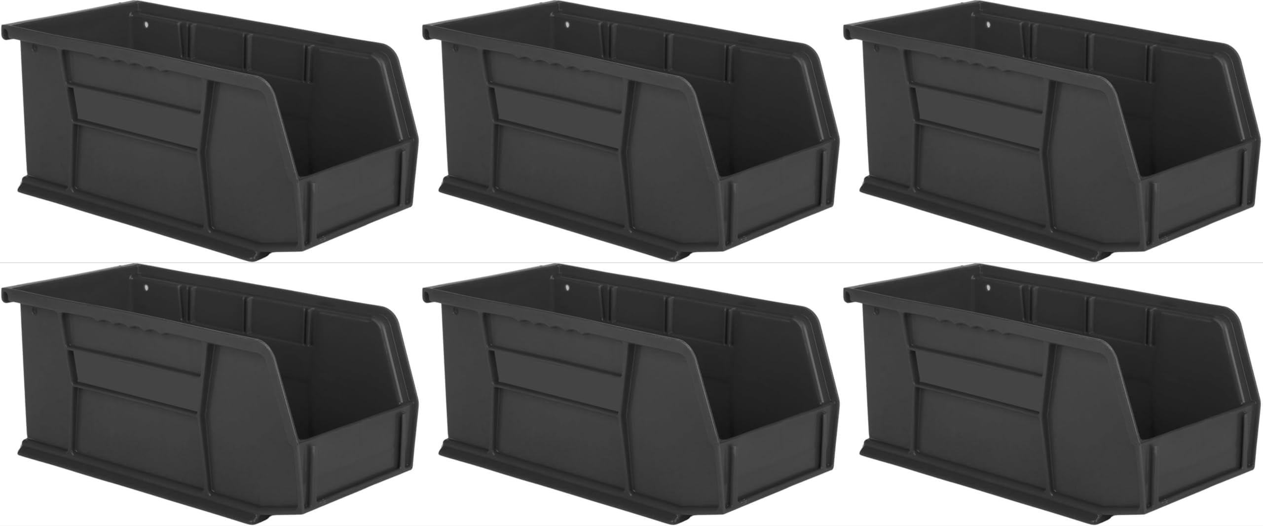 Hudson Exchange 11" x 5-1/2" x 5" (6 Pack) Plastic Stackable Storage ...