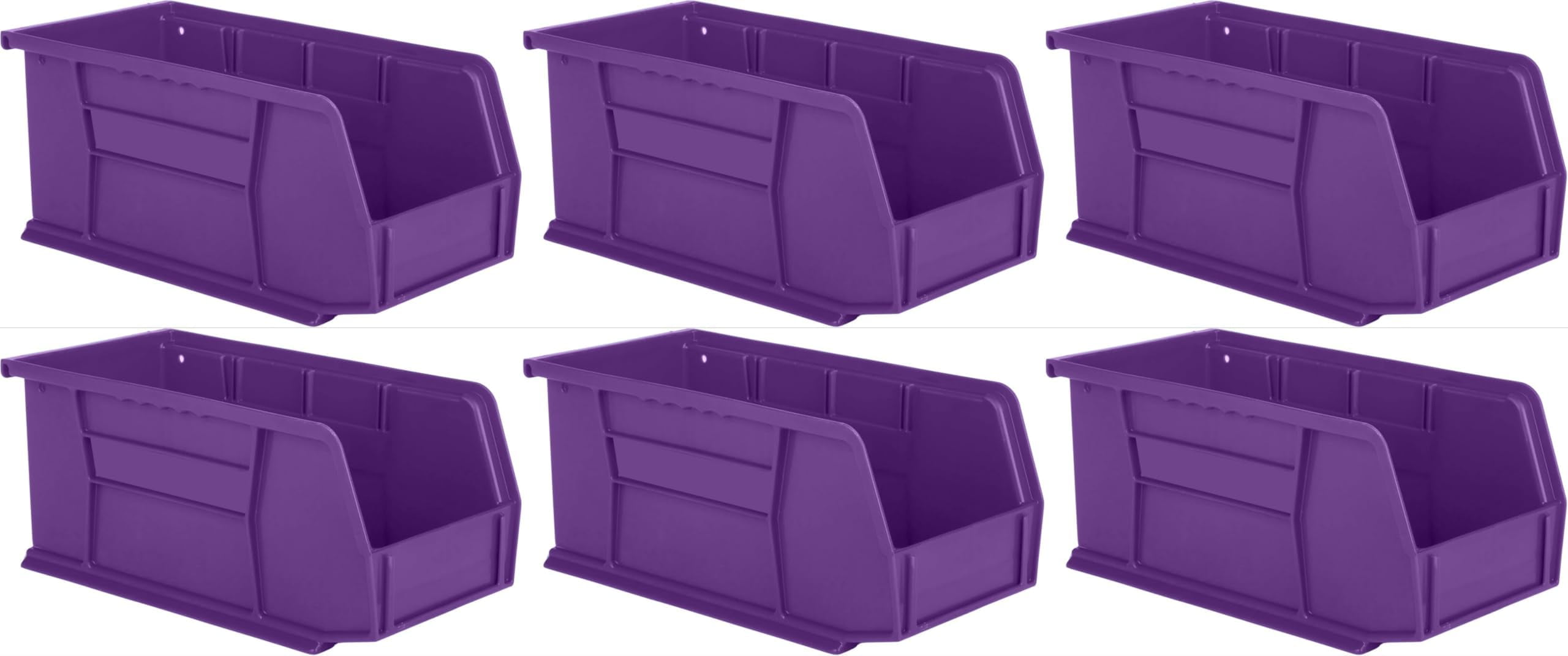 Hudson Exchange 11" x 5-1/2" x 5" (6 Pack) Plastic Stackable Storage ...