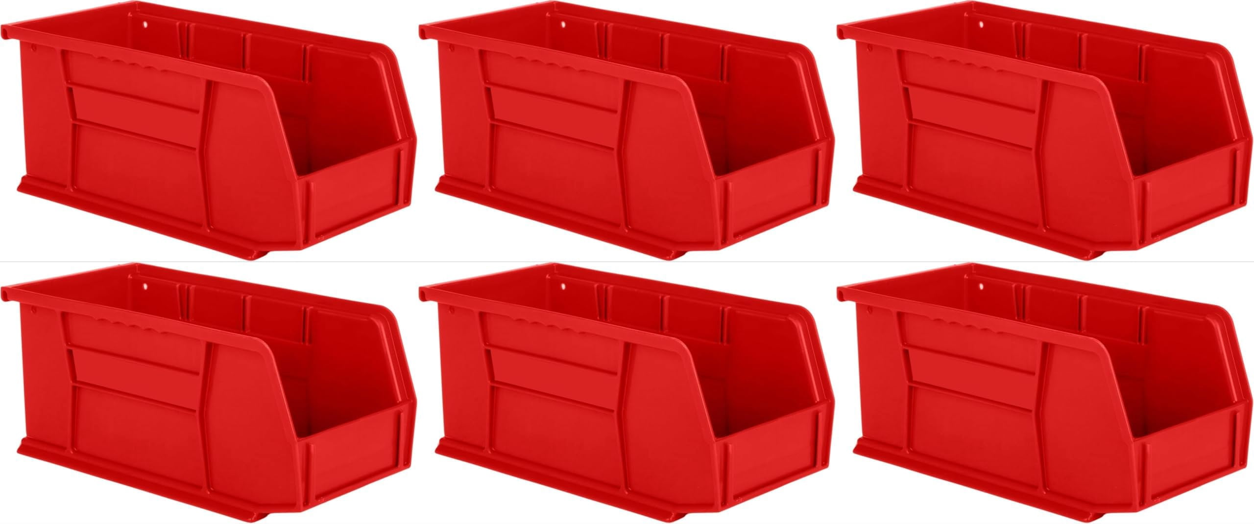 Hudson Exchange 11" x 5-1/2" x 5" (6 Pack) Plastic Stackable Storage ...