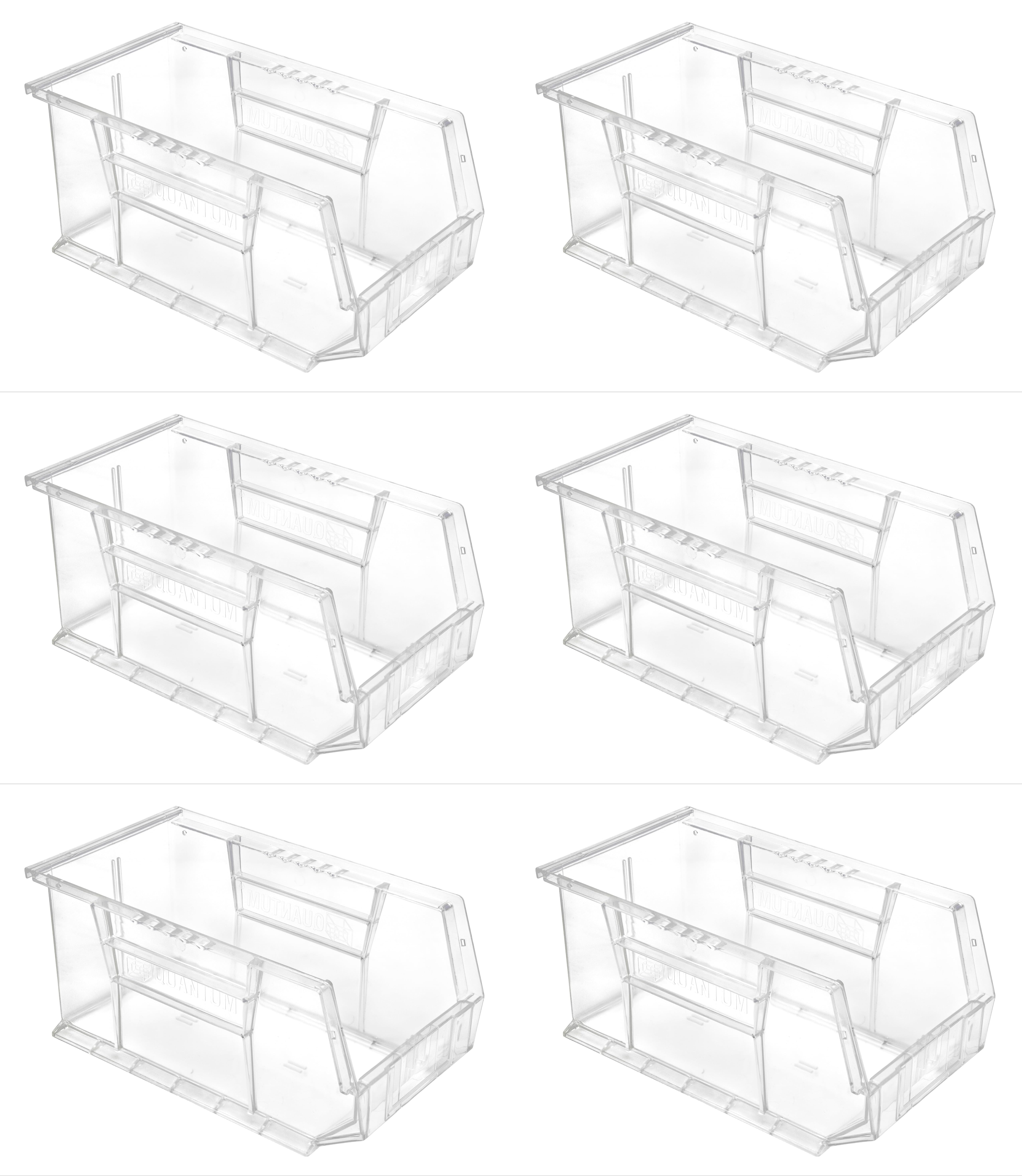 Hudson Exchange 15" x 8" x 7" (6 Pack) Plastic Stackable Storage Bin ...