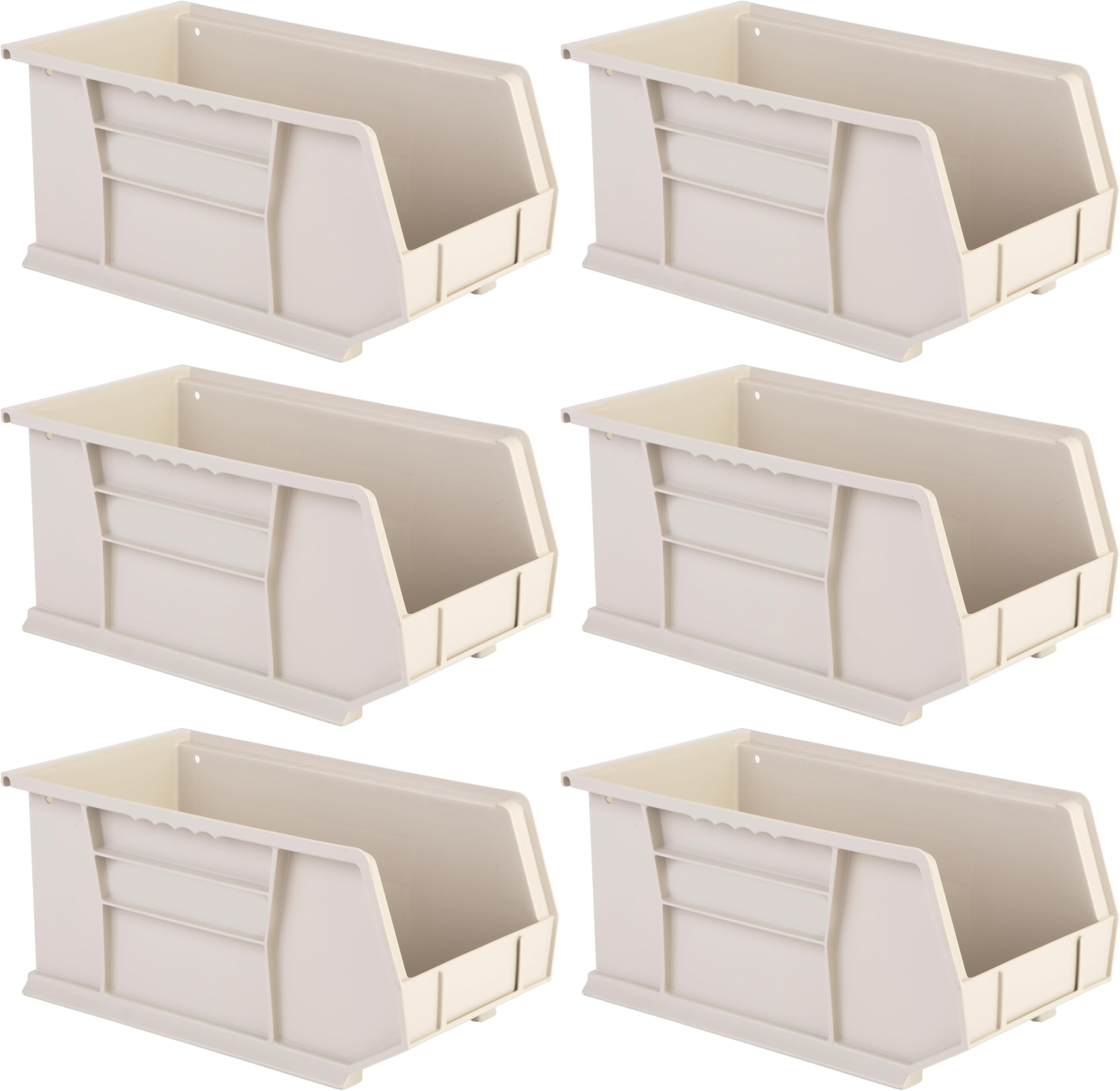 Hudson Exchange 15" x 8" x 7" (6 Pack) Plastic Stackable Storage Bin ...