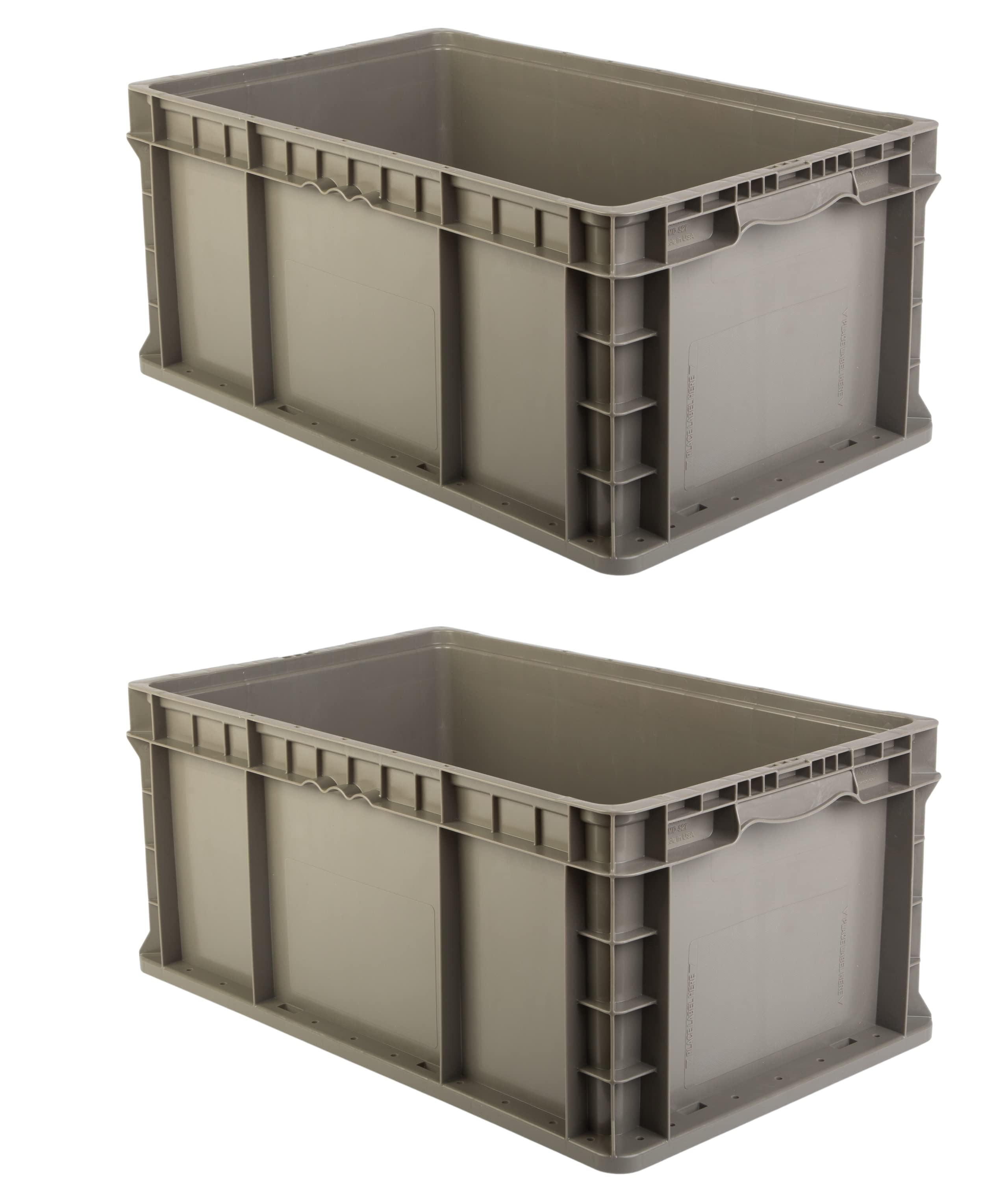 Hudson Exchange 24 x 15 x 11" (2 Pack) Straight Wall Handled Storage ...