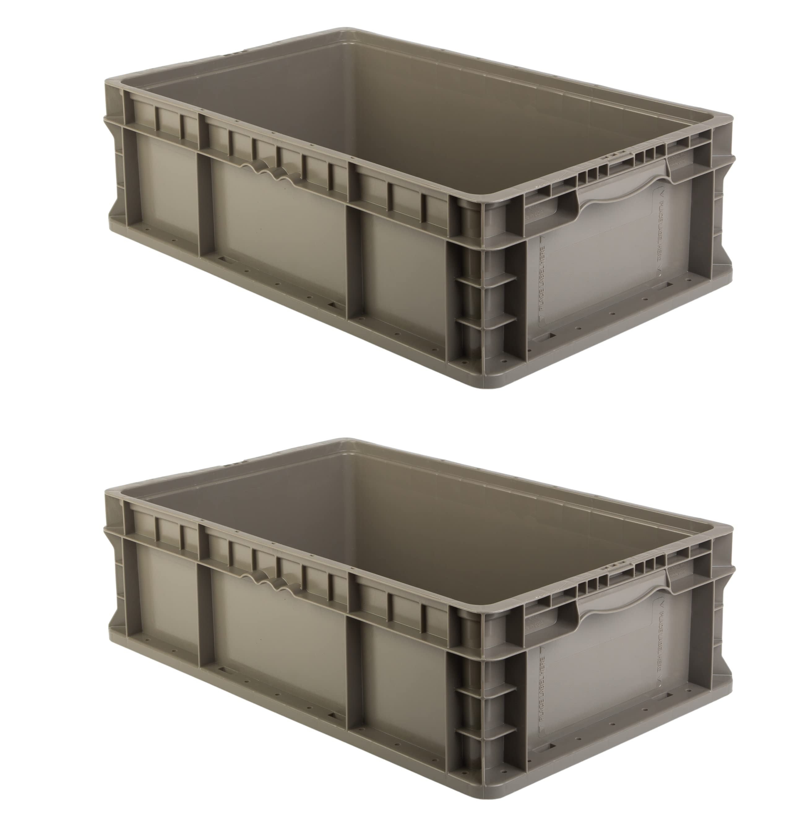 Hudson Exchange 24 x 15 x 7.5" (2 Pack) Straight Wall Handled Storage ...
