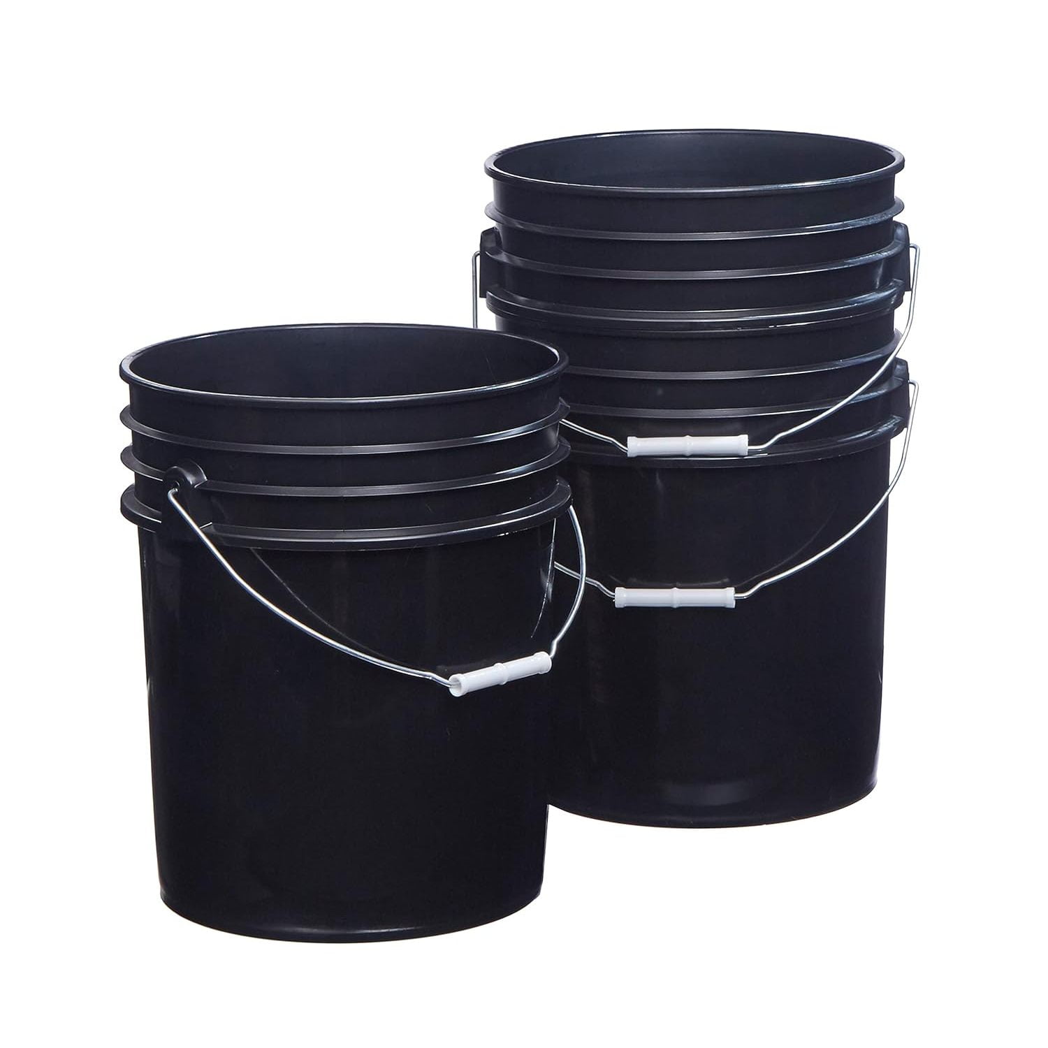 Hudson Exchange Premium 5 Gallon Bucket, HDPE, Black, 3 Pack - Walmart.com
