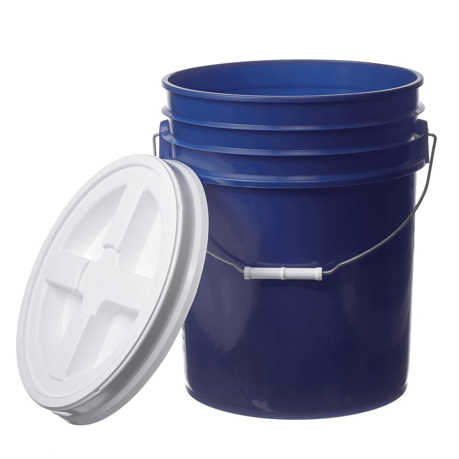Hudson Exchange Premium 5 Gallon Bucket with Gamma Seal Lid, HDPE, Blue ...