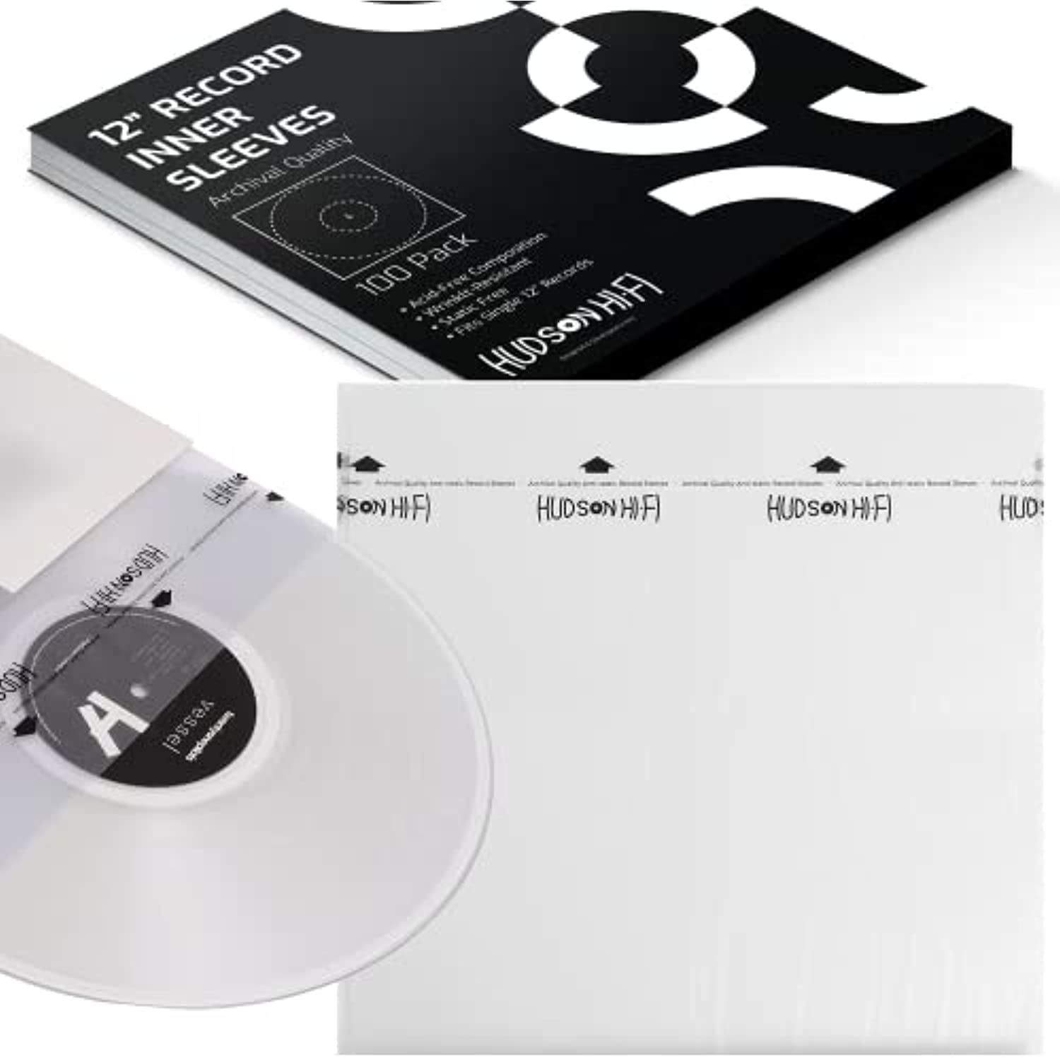 Hudson Hi-Fi 100 Pack Anti-Static Vinyl Record Sleeves - Ultimate LP ...