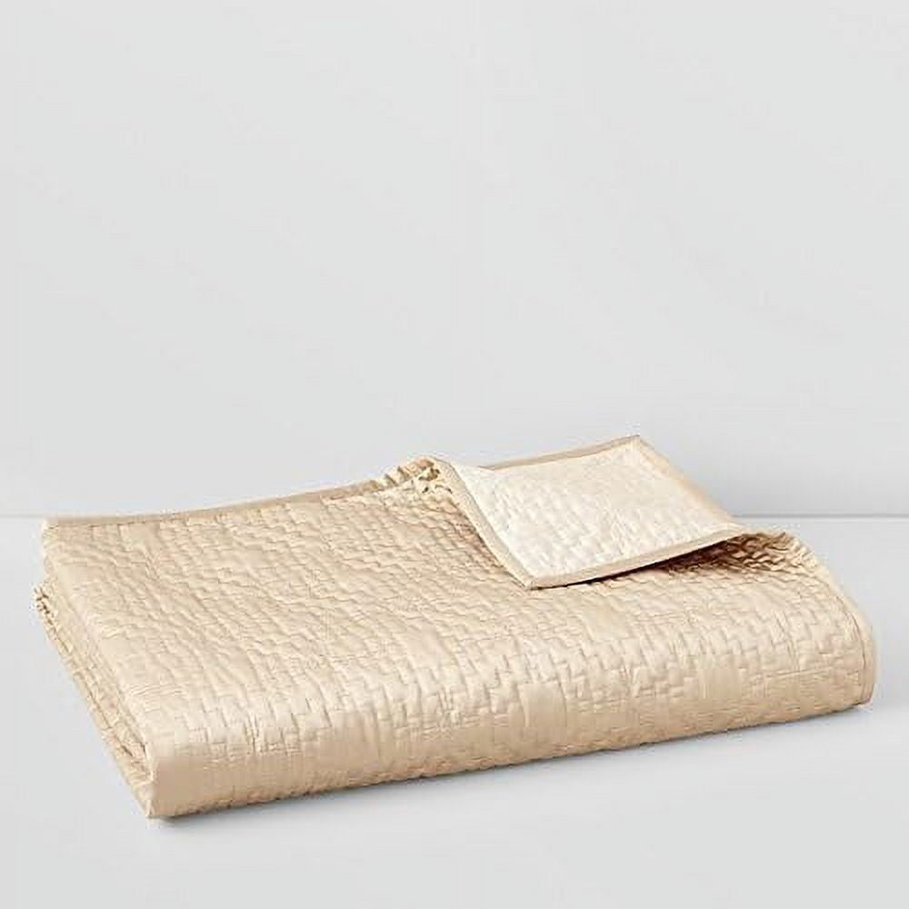 Hudson Park Delancy Quilted KING Coverlet Gold - Walmart.com