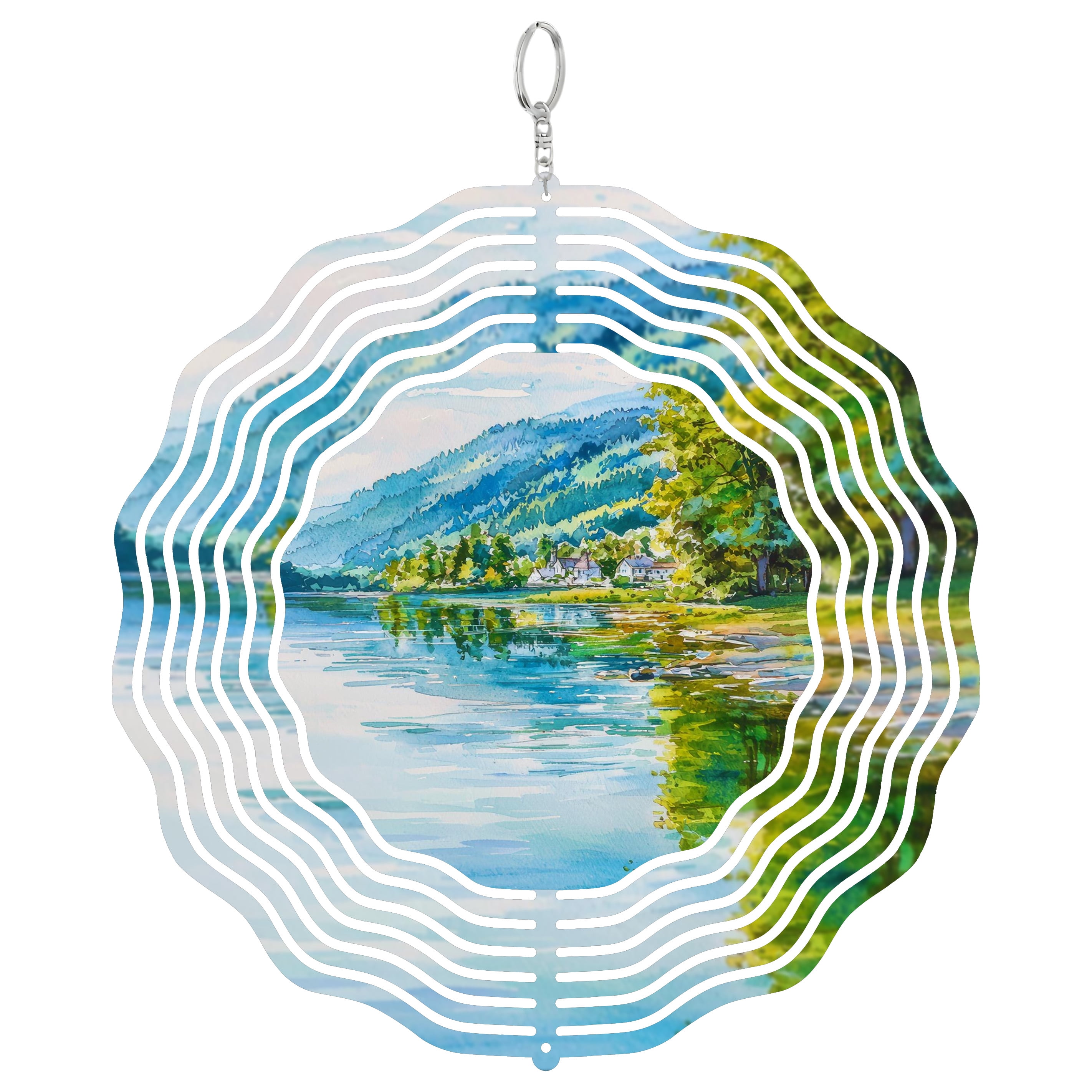 Hudson River Valley 3D Wind Spinner Kinetic Hanging Garden Art Decor ...