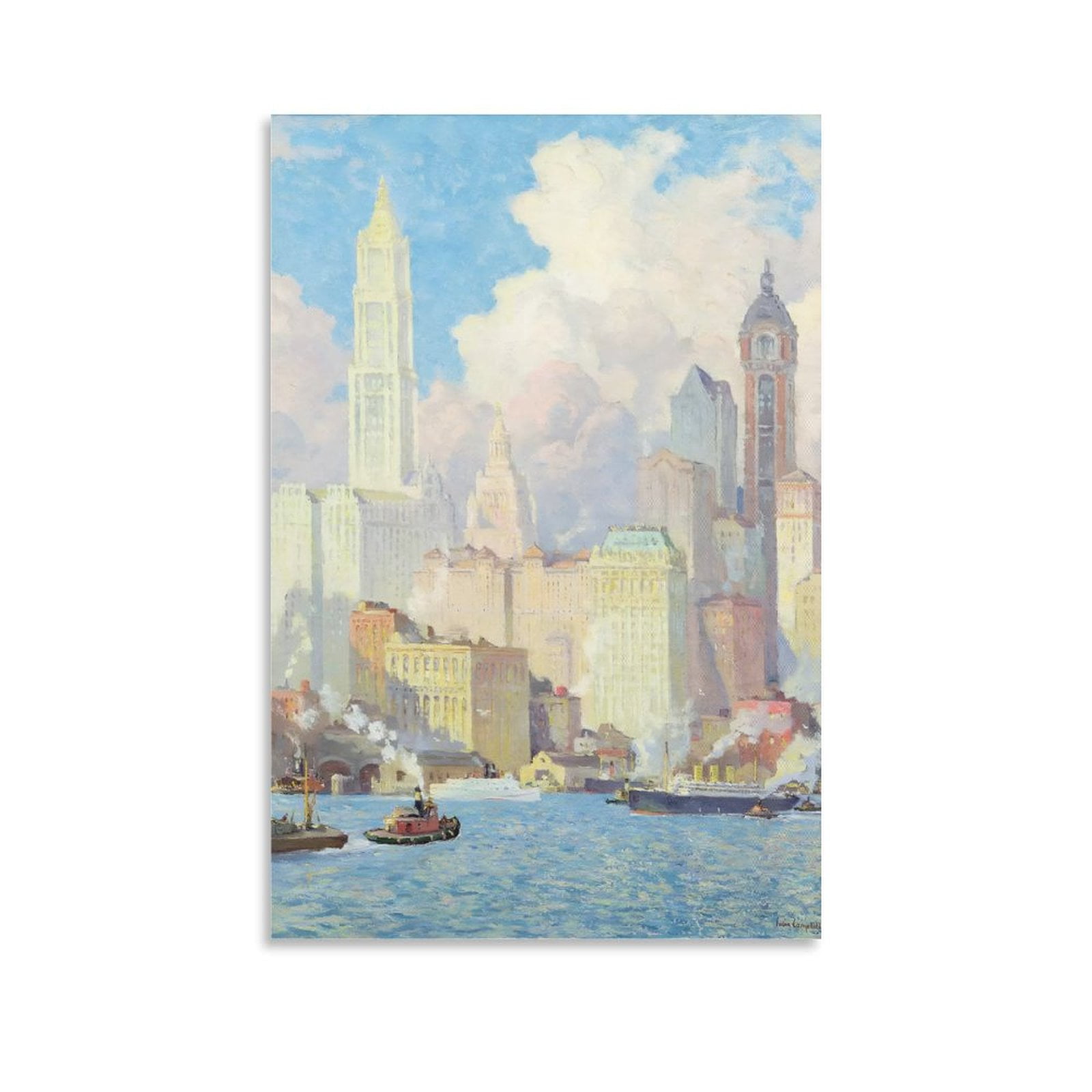 Hudson River Waterfront Colin Campbell Cooper Painter Poster Picture ...