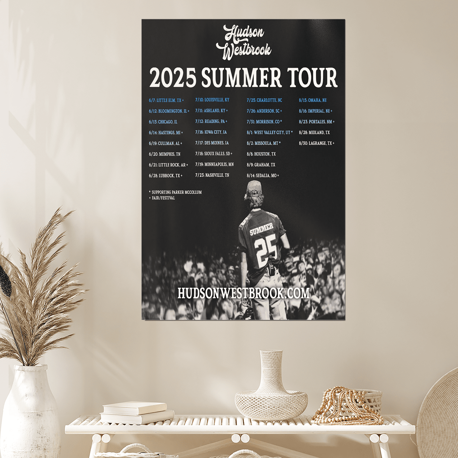 Hudson Westbrook 2025 Summer Tour Poster Size 24''x36''-The Future Box ...