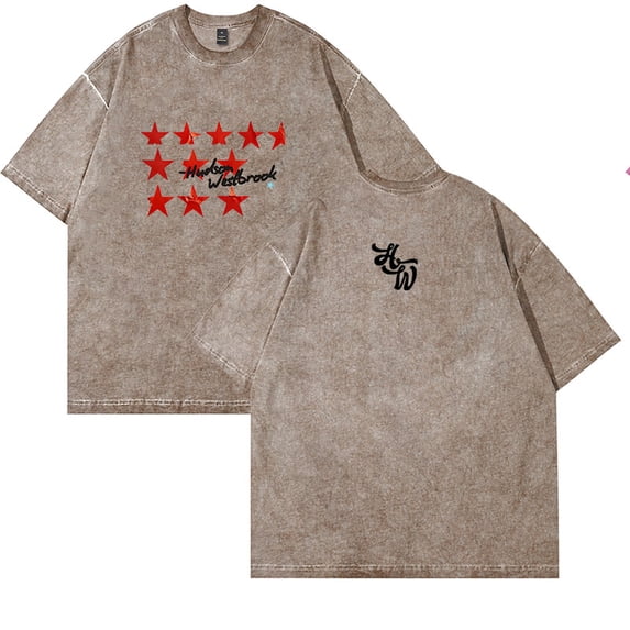 Hudson Westbrook Merch Red Star Vintage Washed Cotton Dirtyfit T-Shirt ...