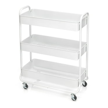 Simply Tidy Gramercy Metal Craft Storage Trolley with Mesh Trays and ...
