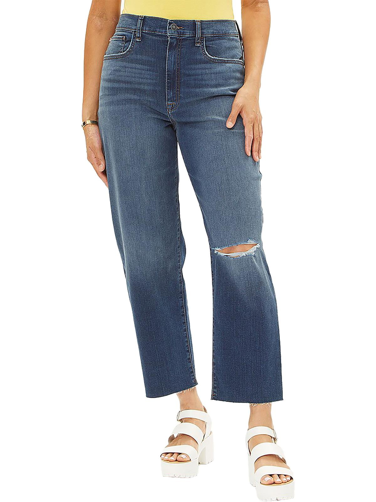 Hudson Womens Kass High-Rise Ankle Straight Leg Jeans - Walmart.com