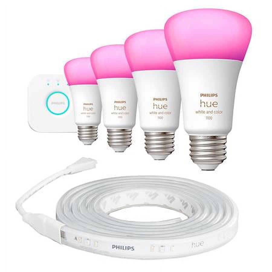 Hue White and Color Ambiance A19 Bluetooth 75W Smart LED Starter Kit ...