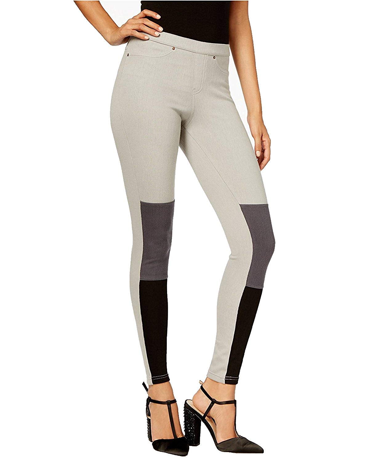 Hue Womens Color Blocked Denim Leggings - Walmart.com