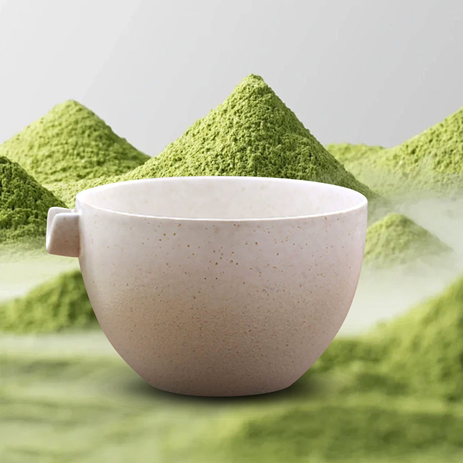 HueCraft Japanese Ceramic Matcha Bowl Set With Mouth Tea White and Red ...