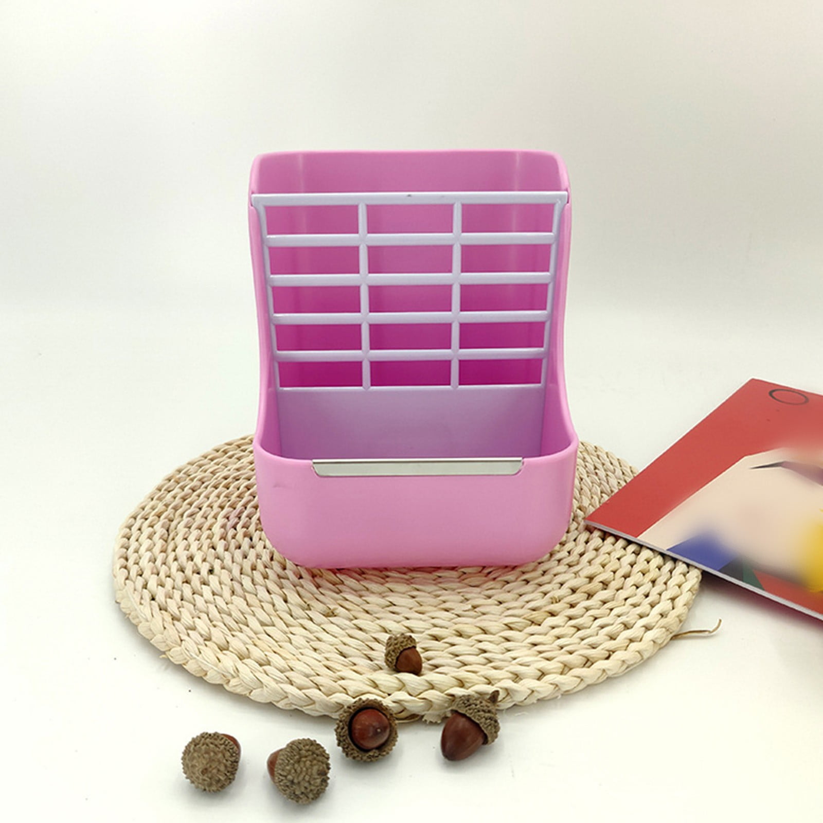 HueCraft Rabbit Hay Feeder Dual Food Bowl Indoor Pet Feeder 2 In 1 Food ...