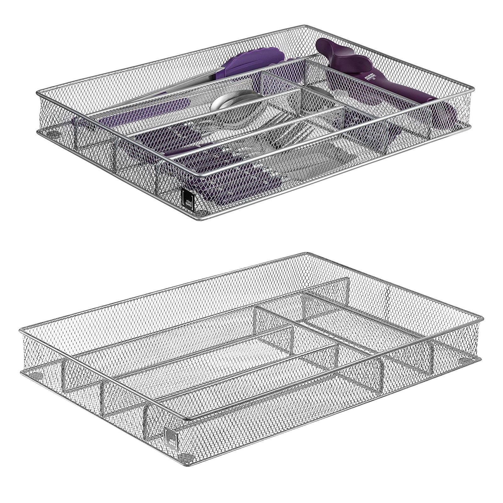 HueCraft Silverware Tray Drawer Organizer 5 Compartments Flatware Tray ...
