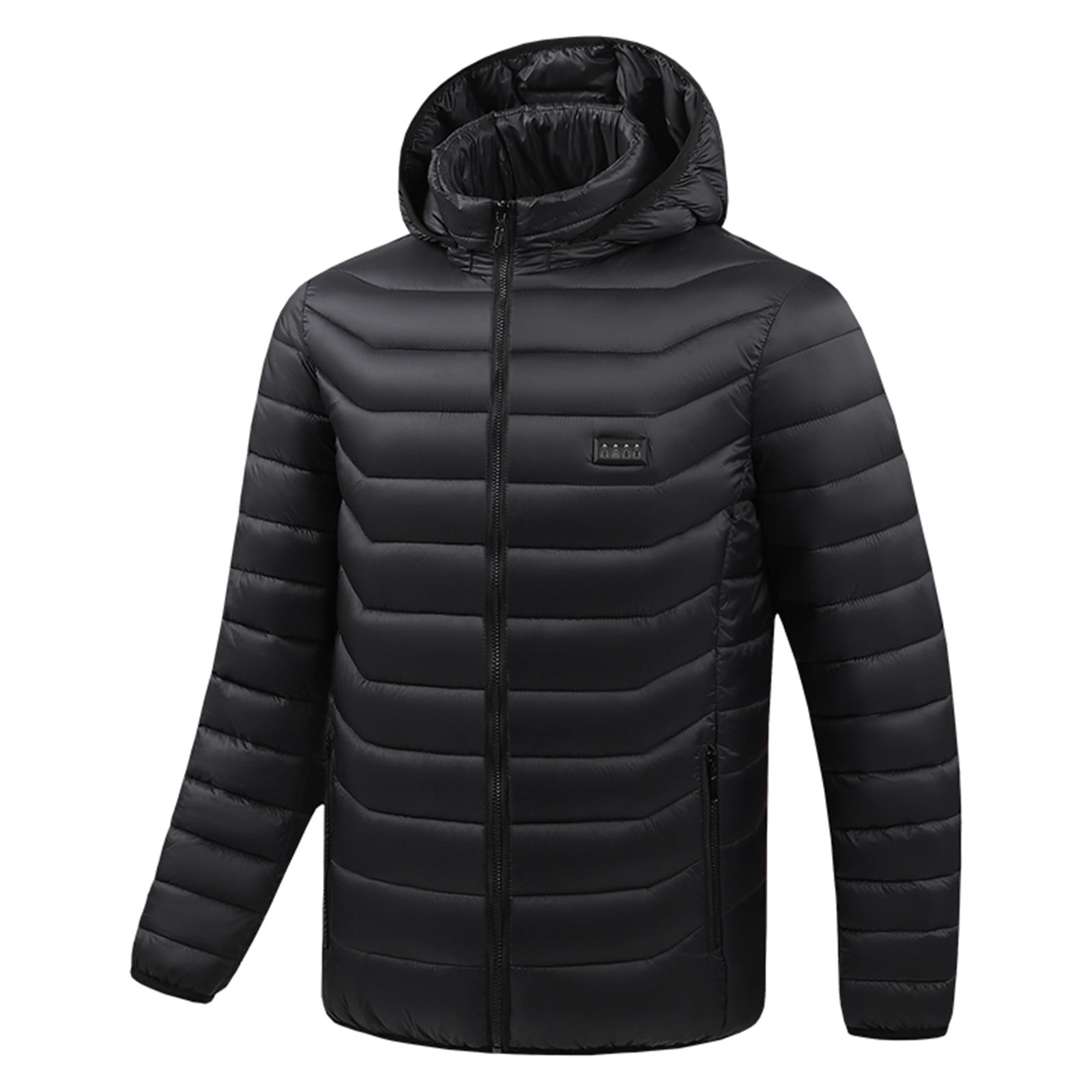 Hueook Heated Coat for Women Mens Heated Jacket Men Casual Solid Zipper ...