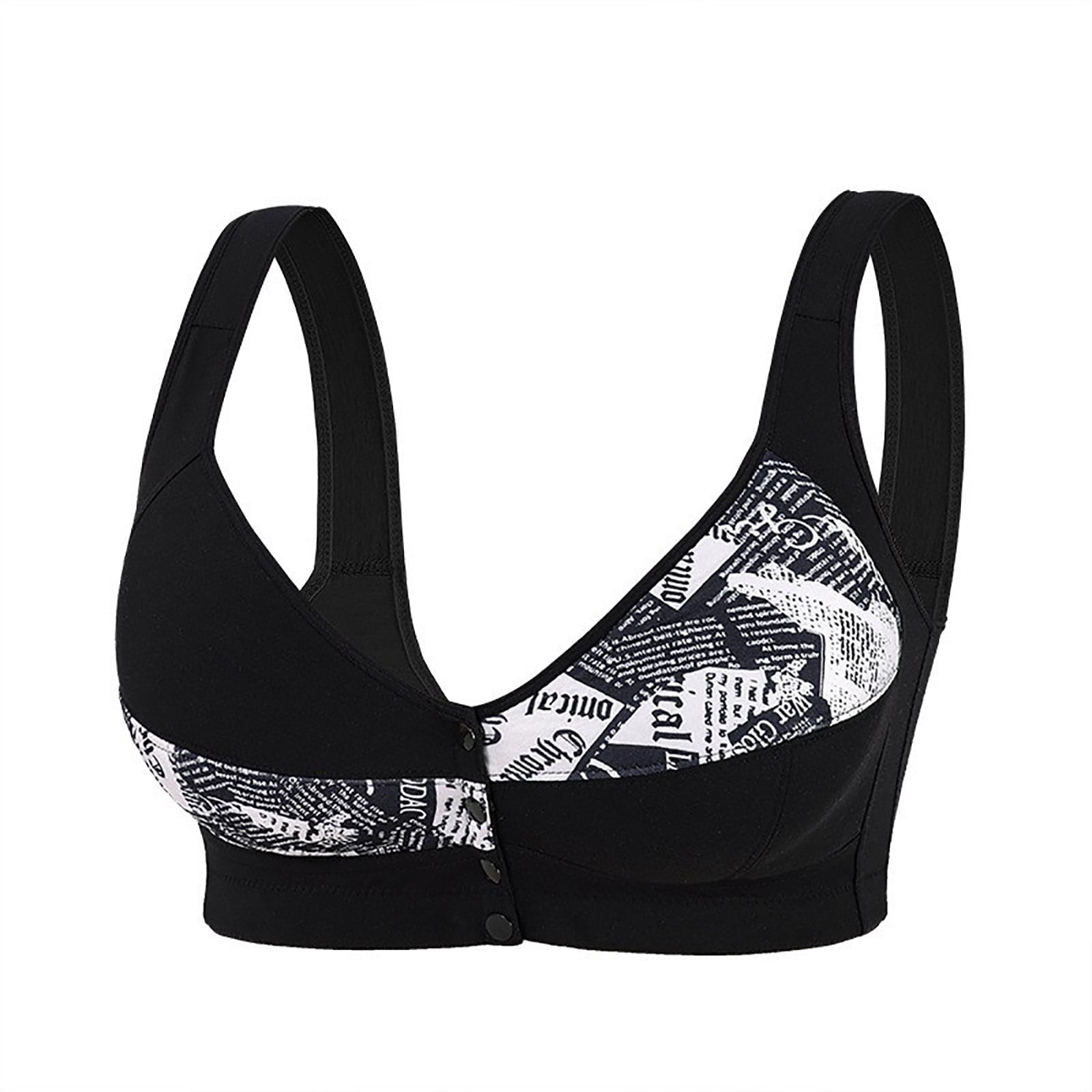 Hueook Jelly Bra Women Leopard-Print Front Buckles Underwear No Steel ...