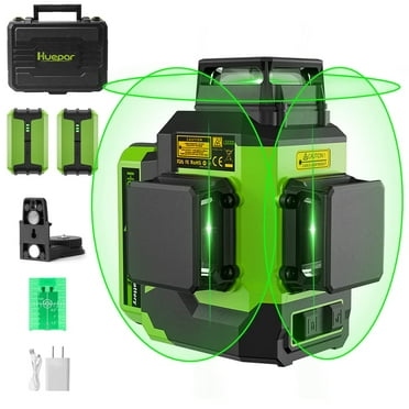 4D 16 Lines Self-leveling Laser Level, 200Ft Green Beam Tiling Floor ...