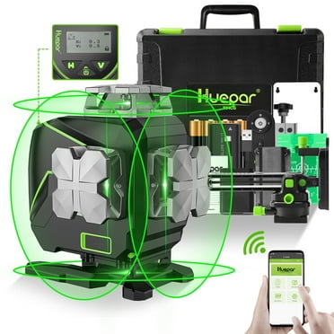4D 16 Lines Self-leveling Laser Level, 200Ft Green Beam Tiling Floor ...