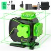 4D 16 Lines Self-leveling Laser Level, 200Ft Green Beam Tiling Floor ...