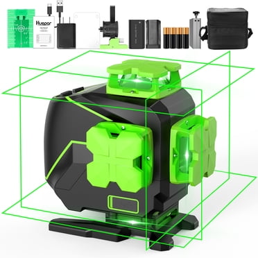 4D 16 Lines Self-leveling Laser Level, 200Ft Green Beam Tiling Floor ...