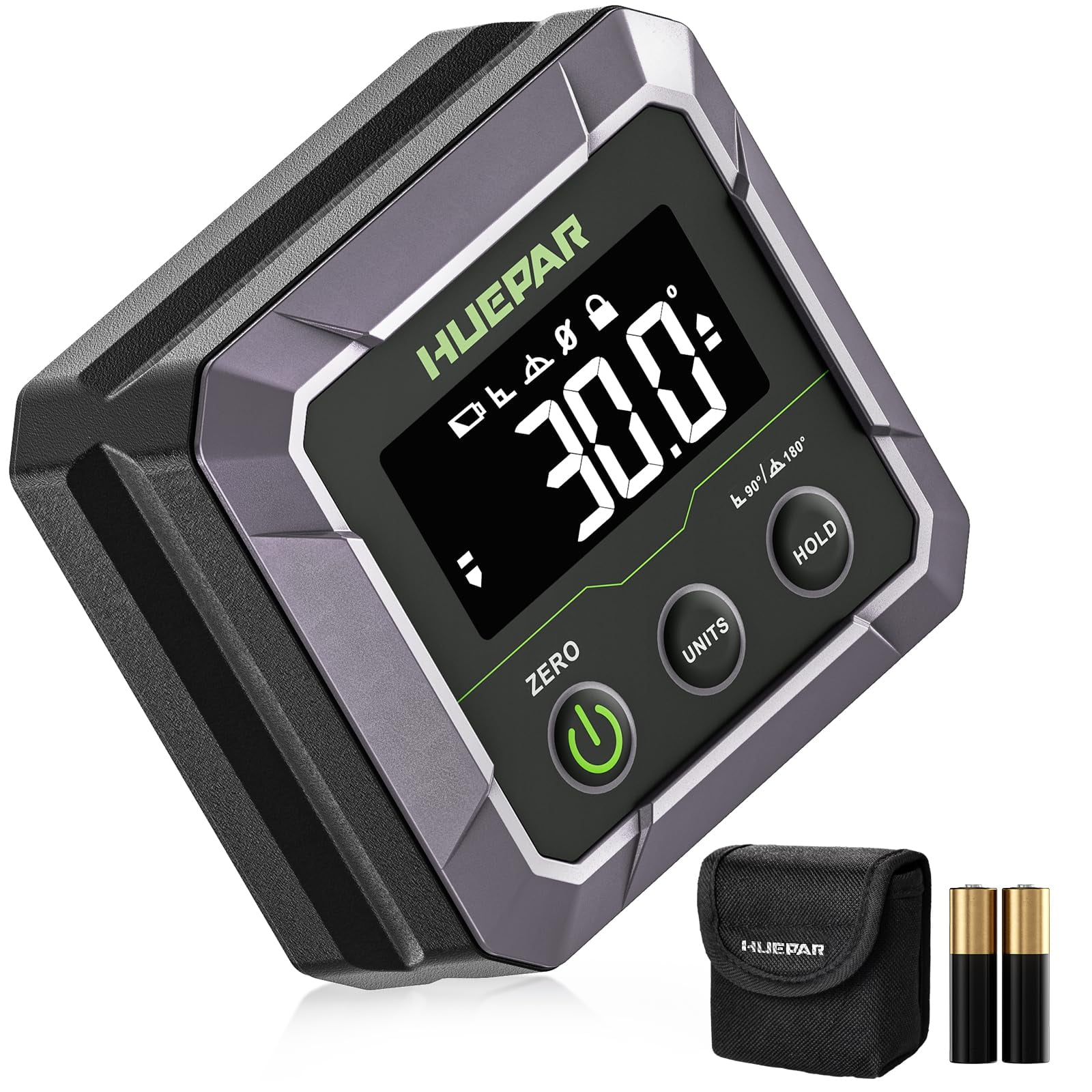 Huepar Digital Angle Finder Digital Angle Gauge, Precision ±0.1 ...