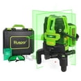 Huepar Green Beam Laser Level, Plumb Dot, 360° Base, Distance Measure ...